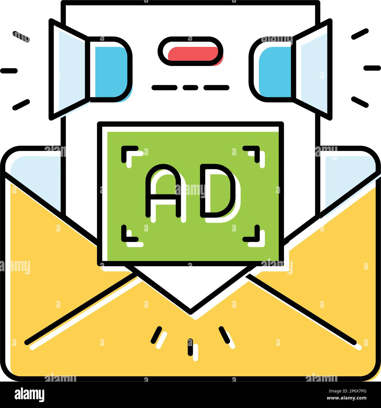 increased brand awareness marketing color icon vector illustration ...