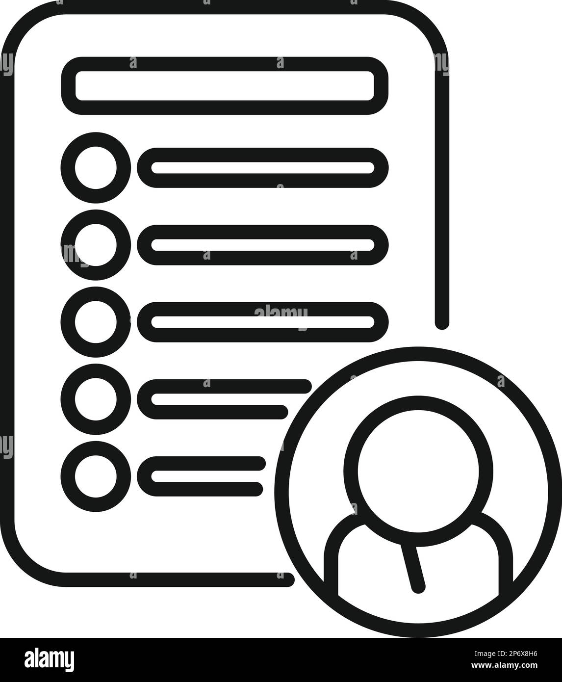 Human cv icon outline vector. Business work. Person team Stock Vector ...