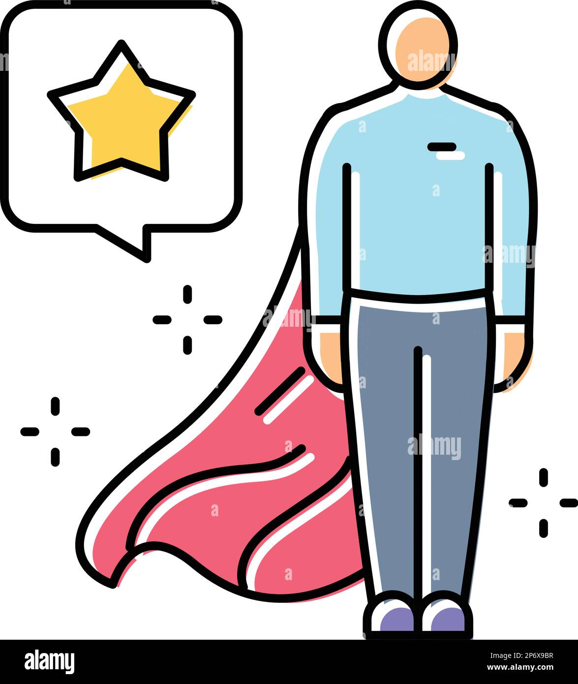 professional human color icon vector illustration Stock Vector Image ...