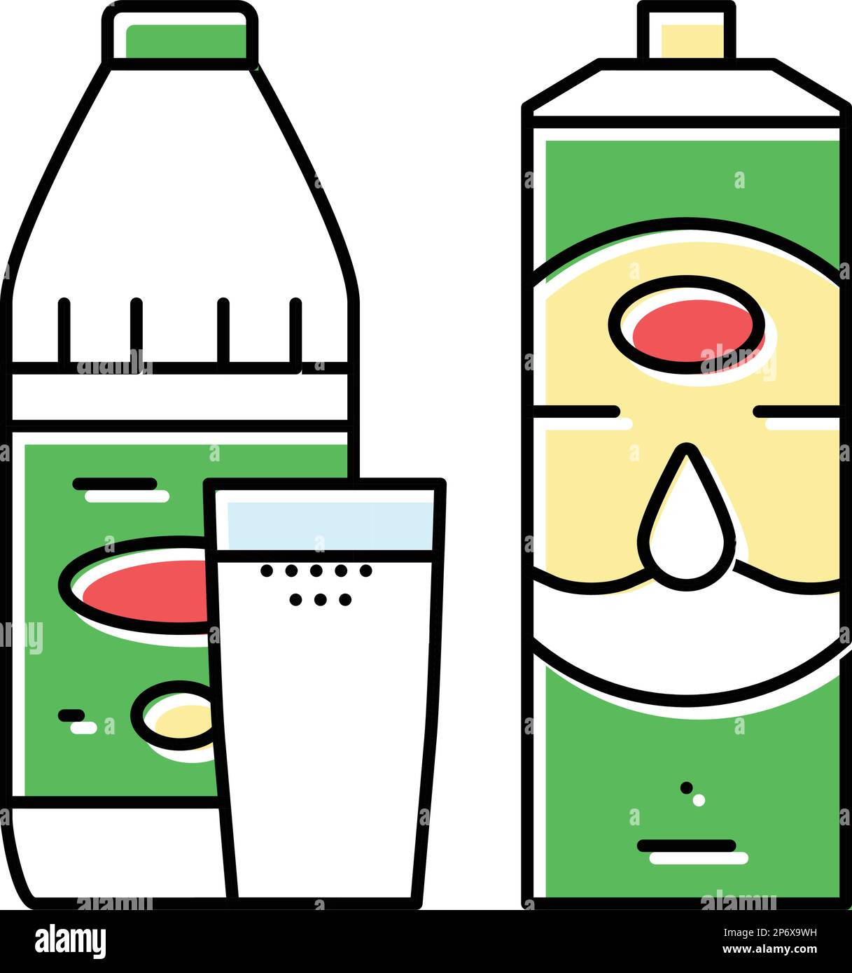 kefir milk product dairy color icon vector illustration Stock Vector ...