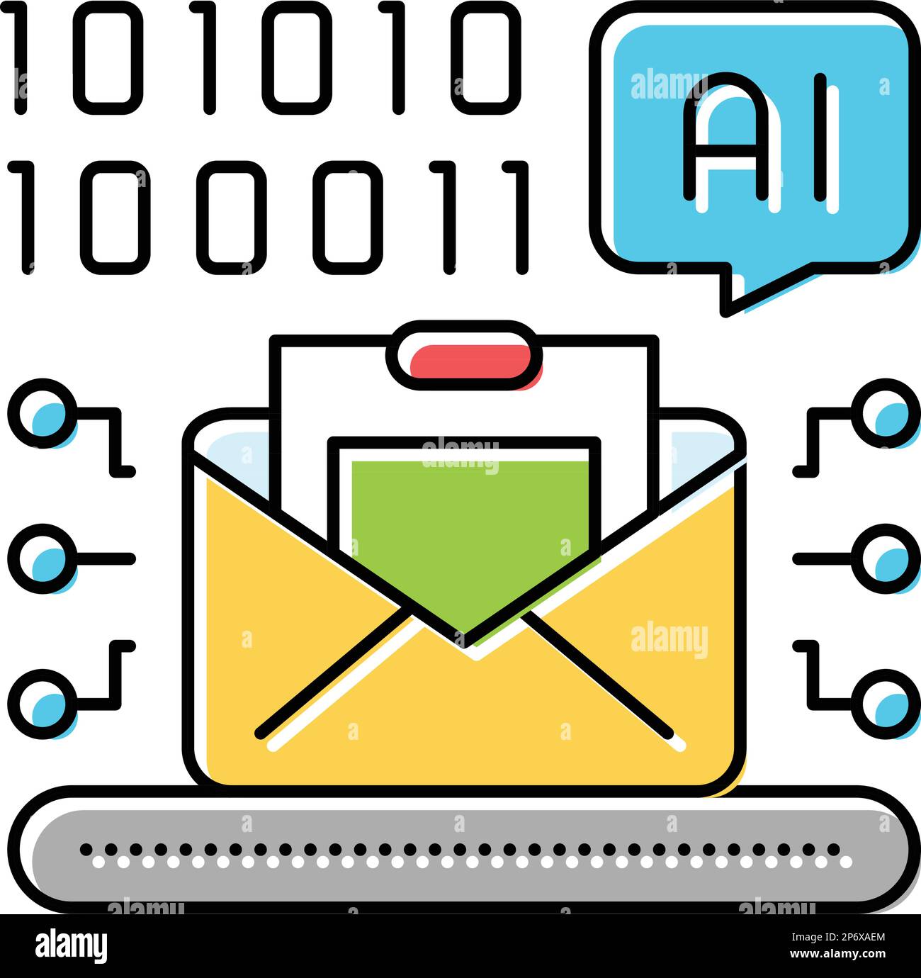 ai customization marketing color icon vector illustration Stock Vector ...