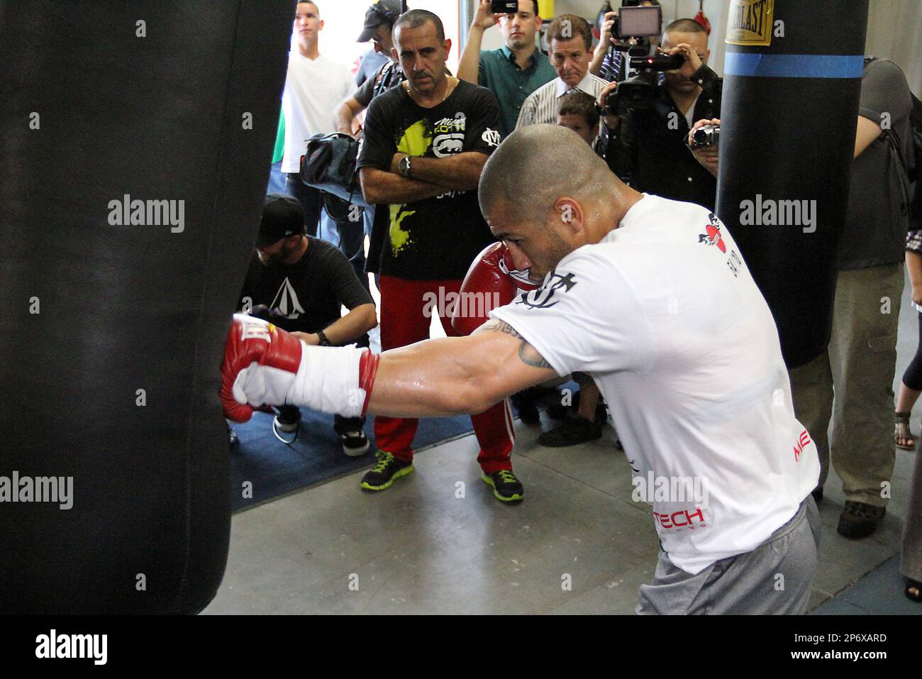 Three division world champion boxer Miguel Cotto holds media day at K.G ...