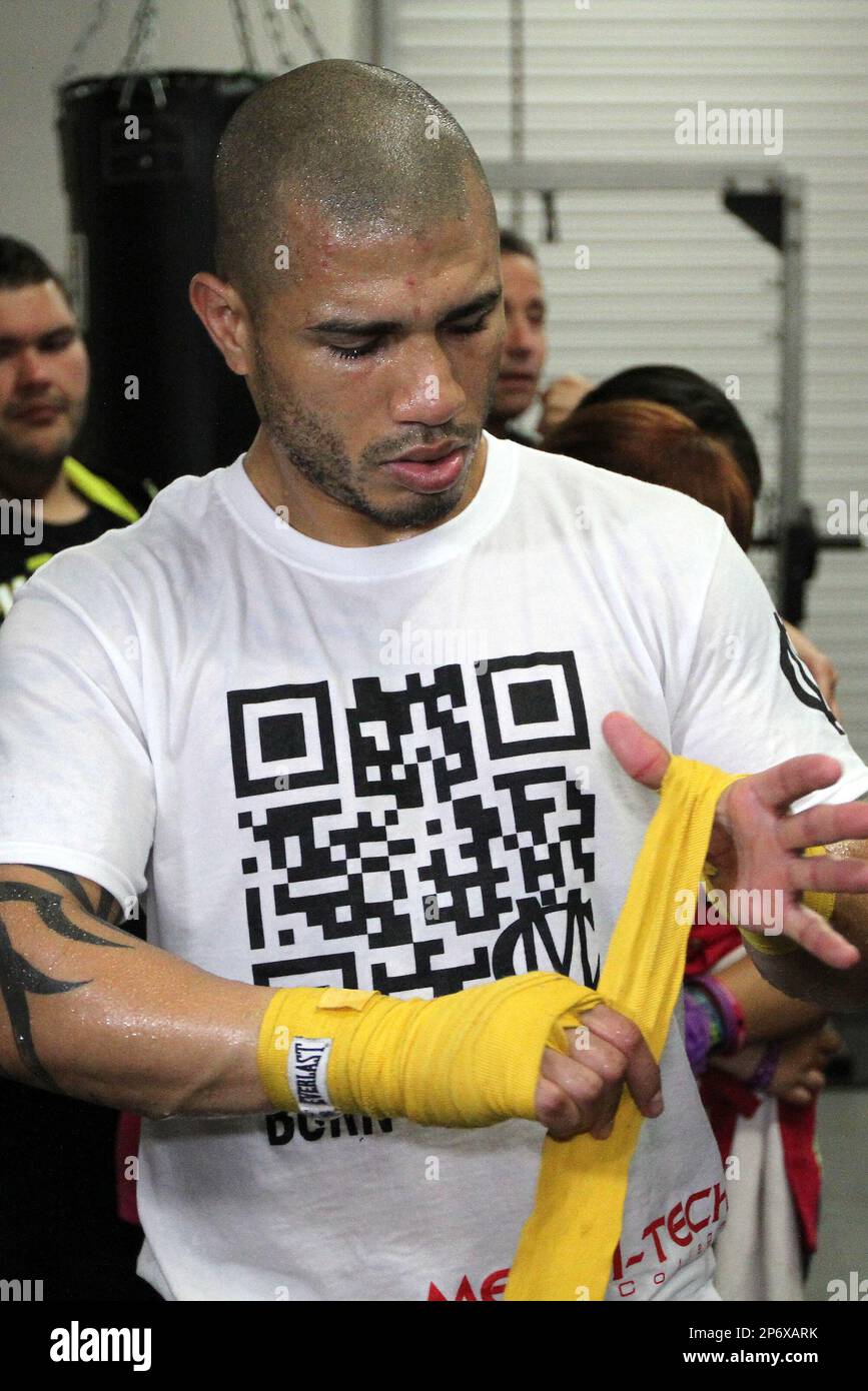 Three division world champion boxer Miguel Cotto holds media day at K.G ...