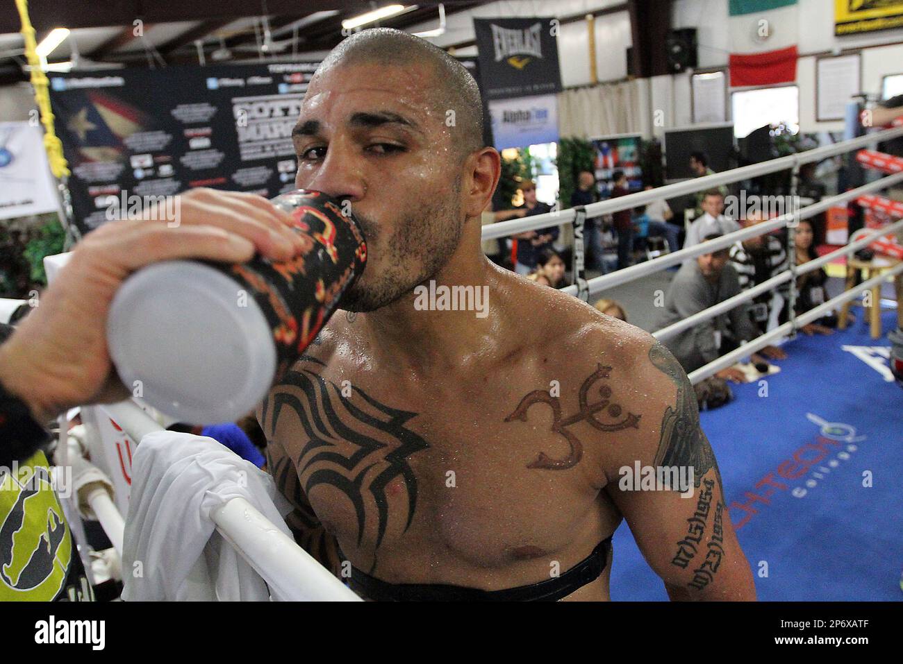 Three division world champion boxer Miguel Cotto holds media day at K.G ...