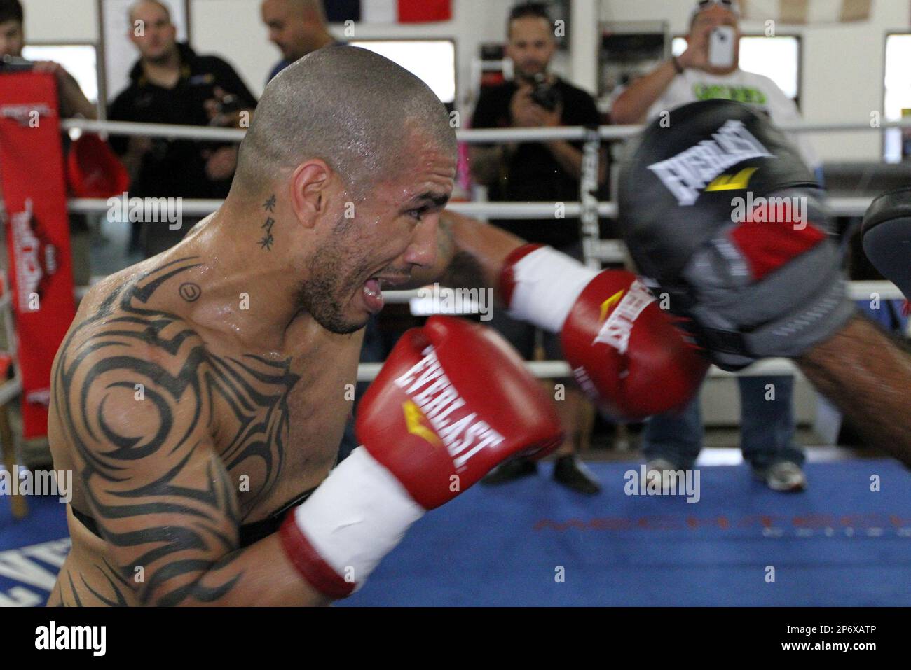 Three division world champion boxer Miguel Cotto holds media day at K.G ...