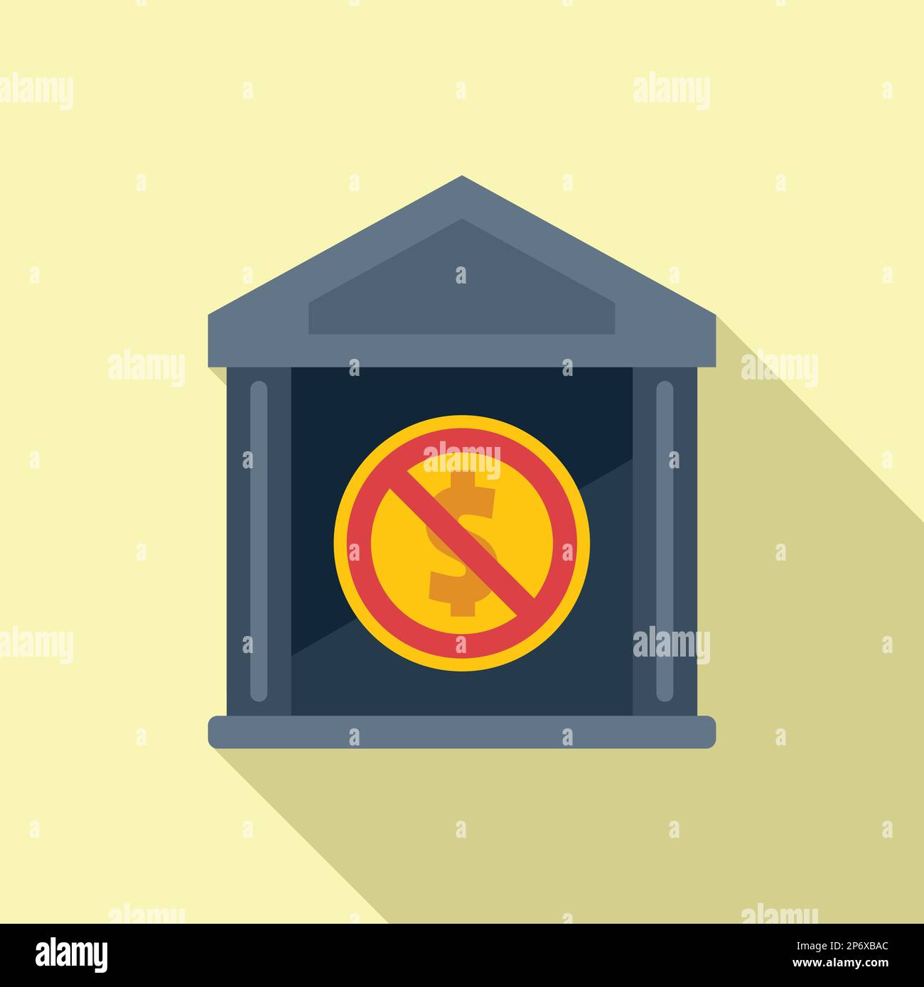 Bank payment cancel icon flat vector. Card error. Mobile pay Stock ...