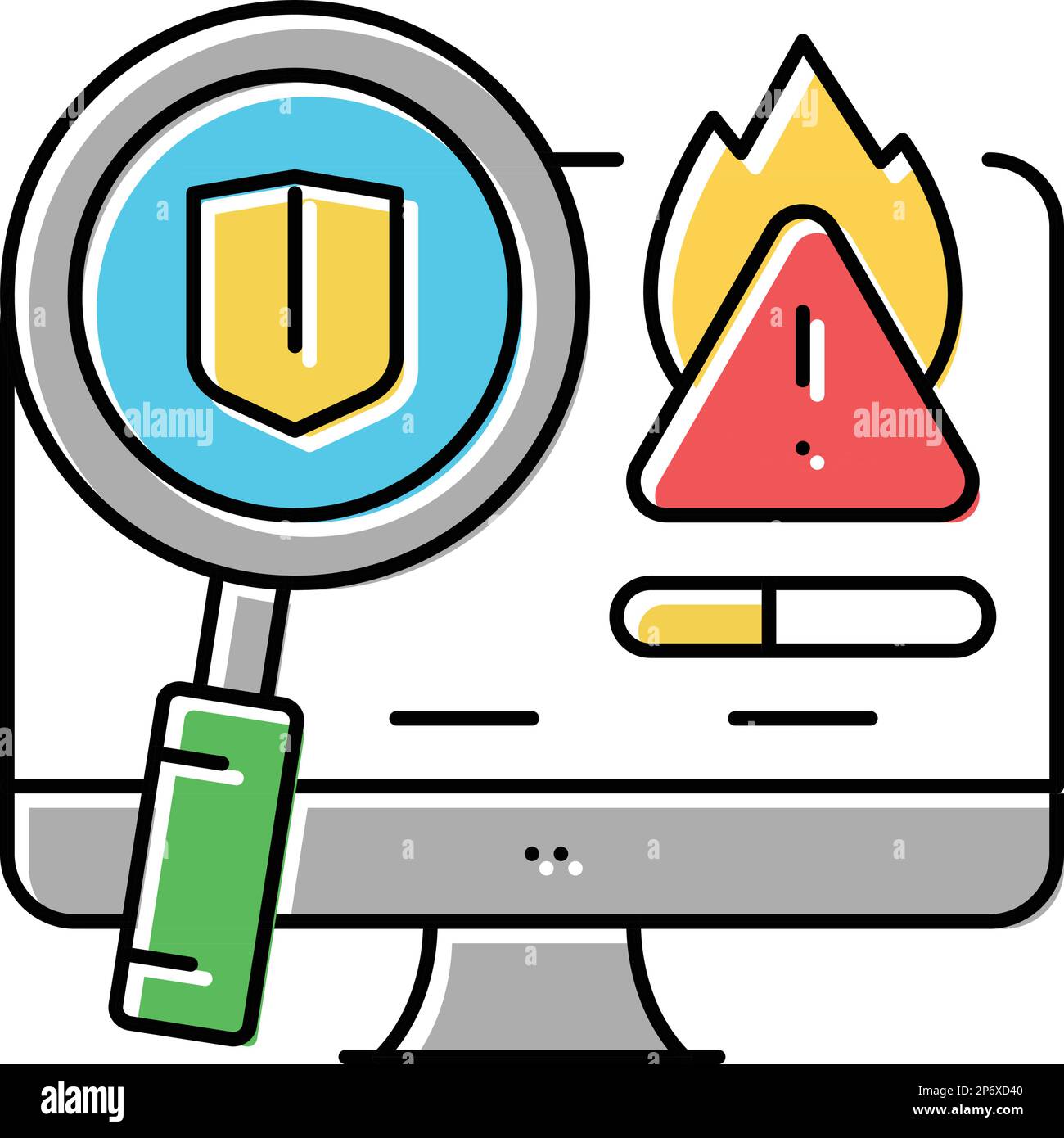 proactive crisis management color icon vector illustration Stock Vector ...