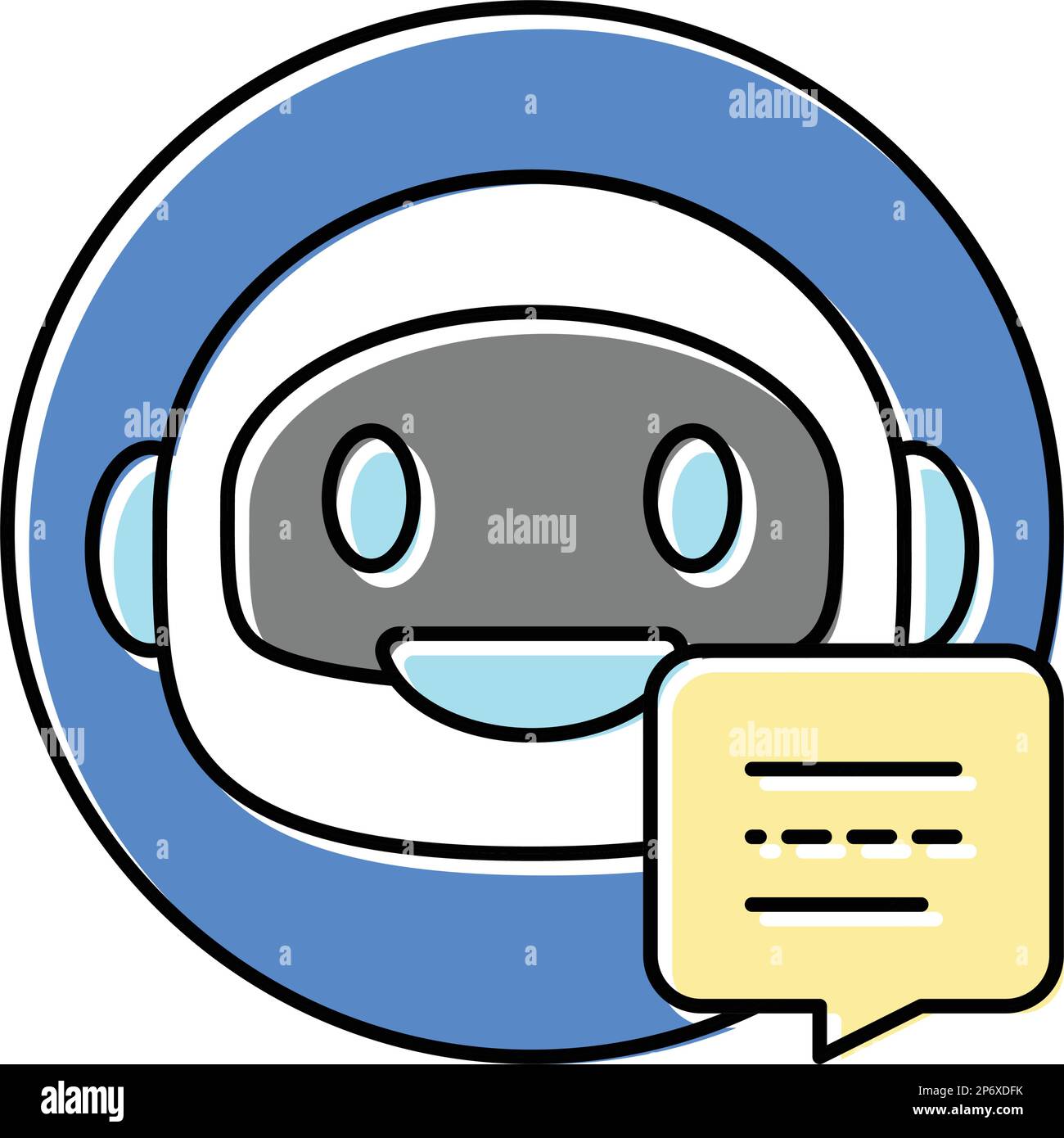 Robot Chat Bot Color Icon Vector Illustration Stock Vector Image And Art