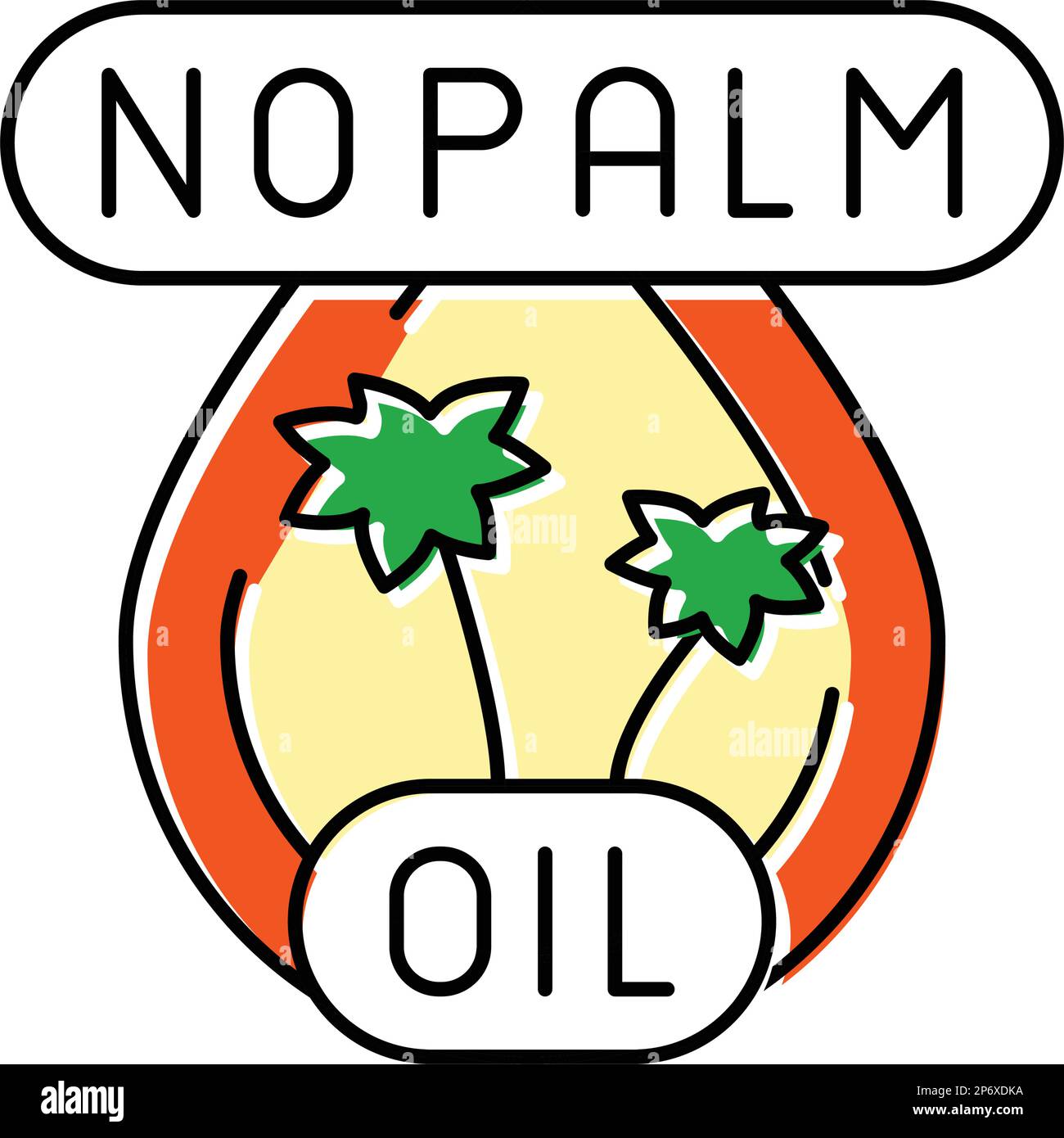 Oil palm plantation view Cut Out Stock Images & Pictures - Alamy