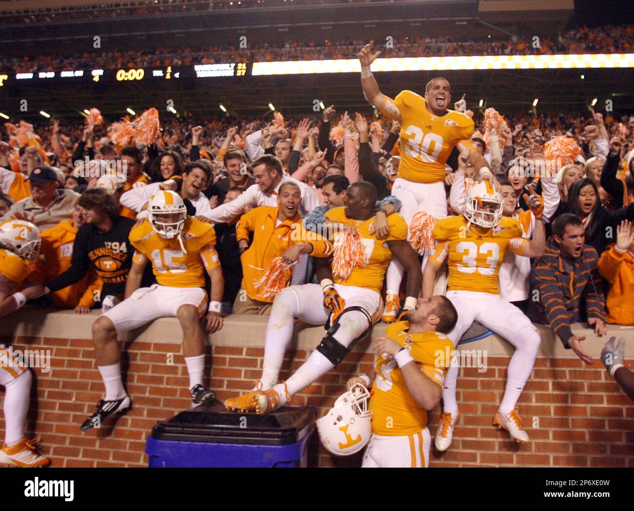 Tennessee players Chip Rhome, Malik Jackson, Shane Reveiz, Jake Storey ...