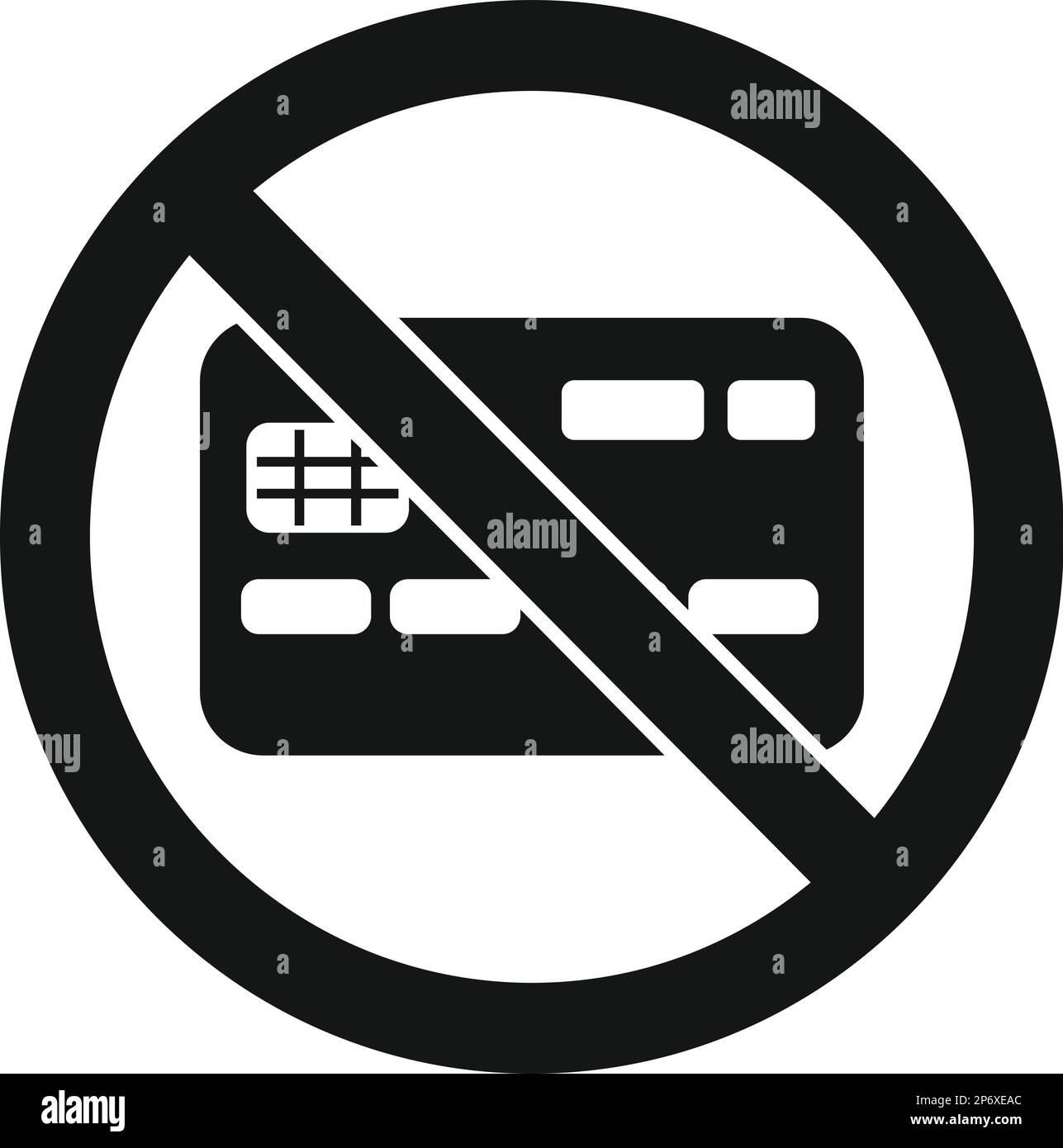 Restricted credit card icon simple vector. Payment error. Debit money ...