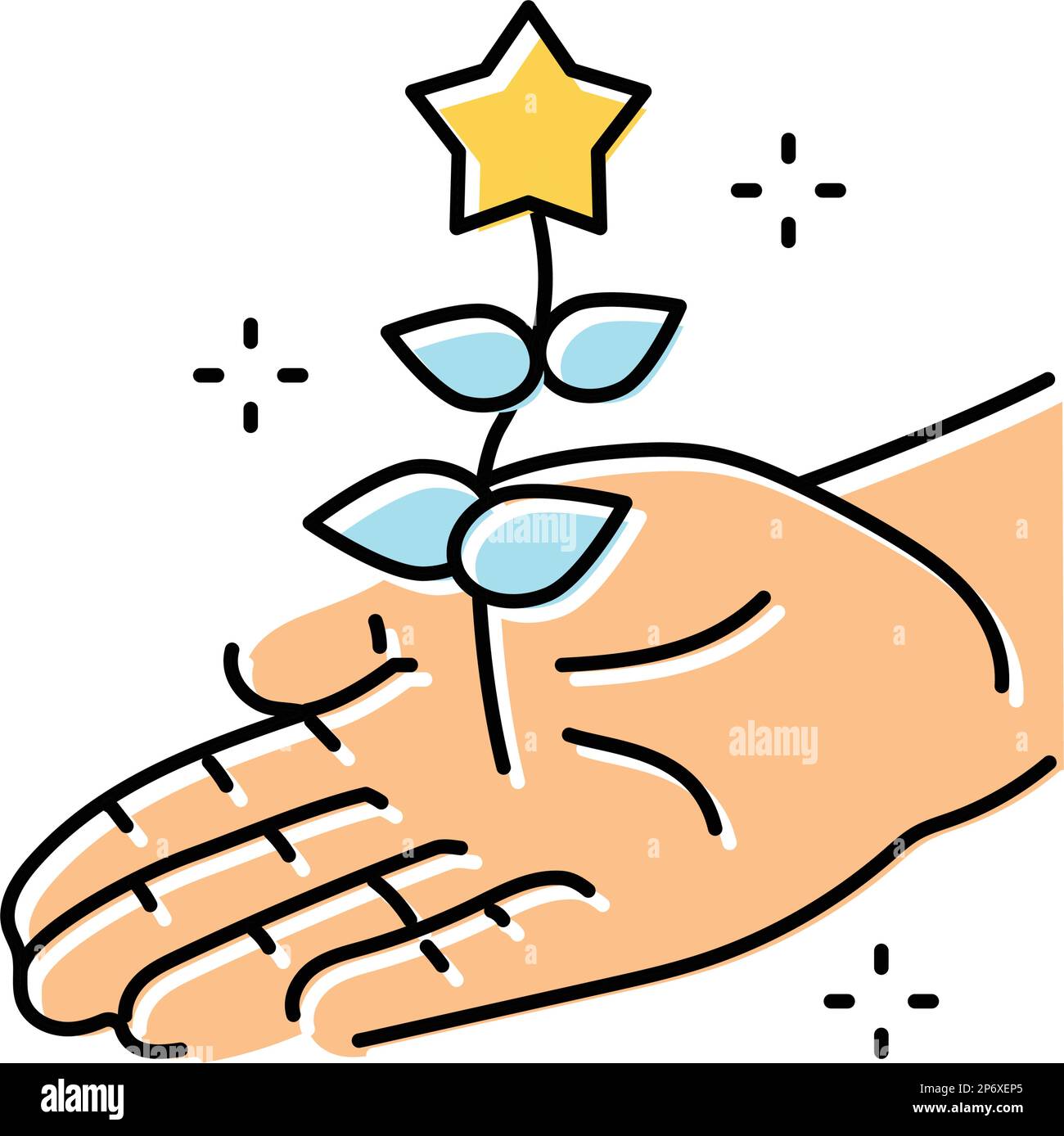 demonstrate positive attitude color icon vector illustration Stock ...