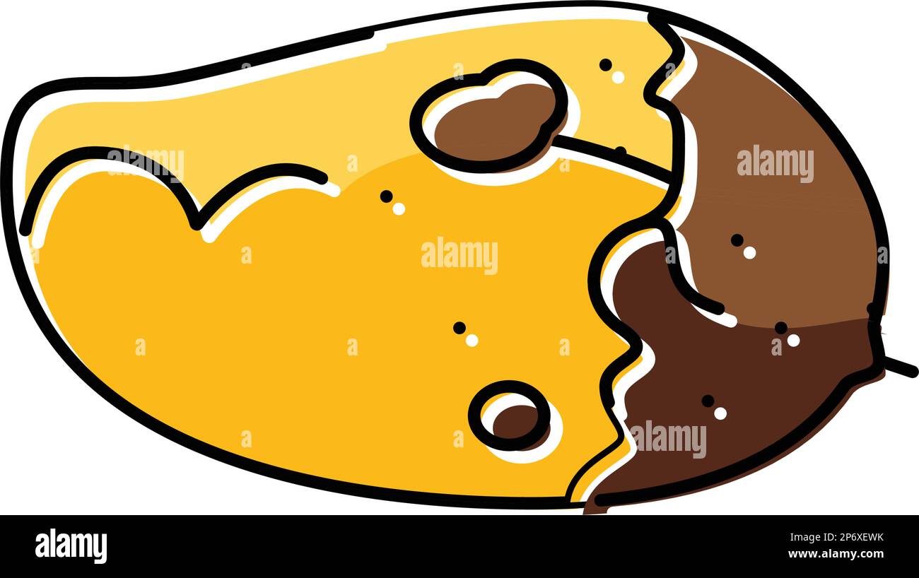 mangoes rotten food color icon vector illustration Stock Vector Image ...