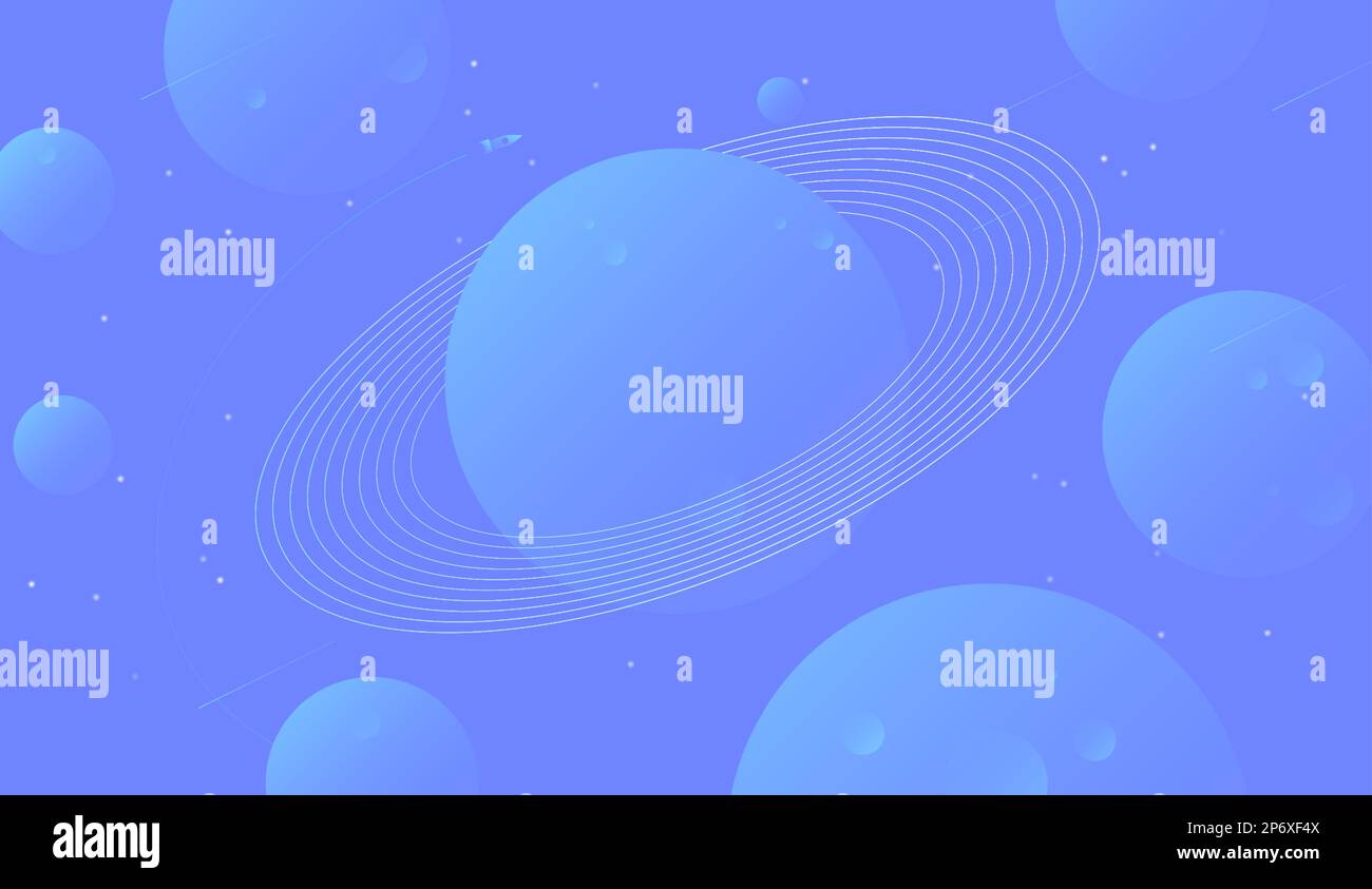 Space background in flat style for printing and design. Vector ...