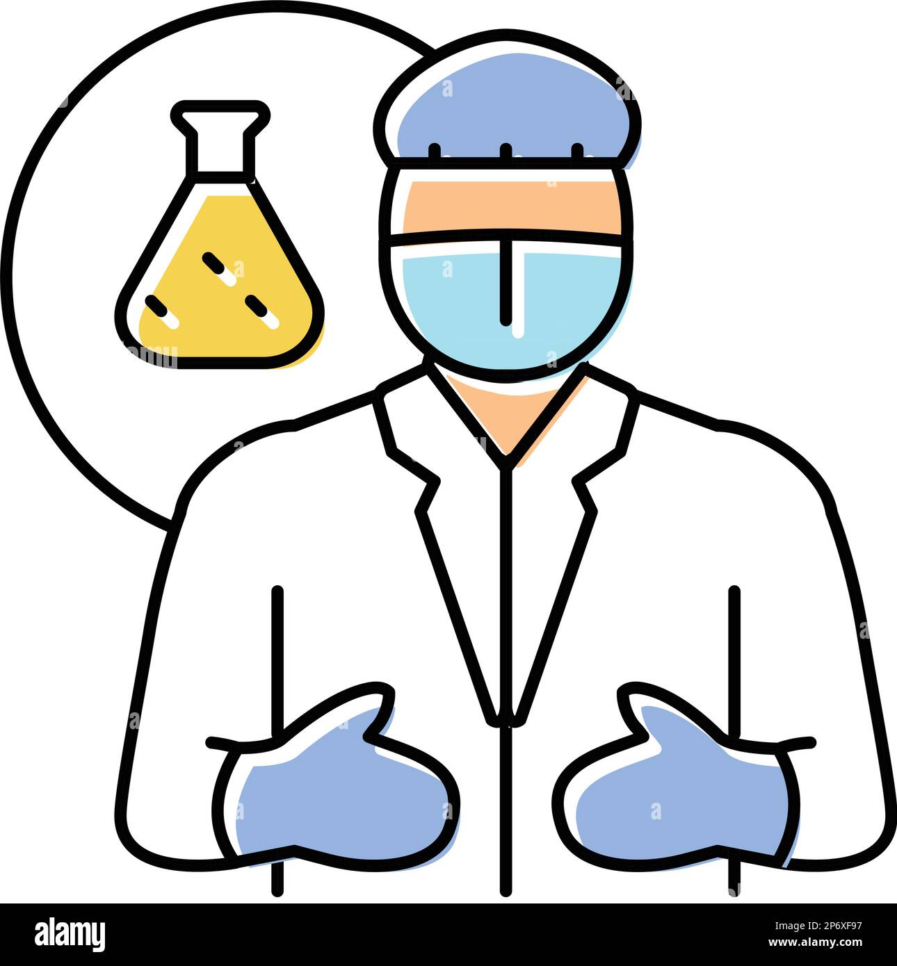 chemical engineer technology color icon vector illustration Stock ...