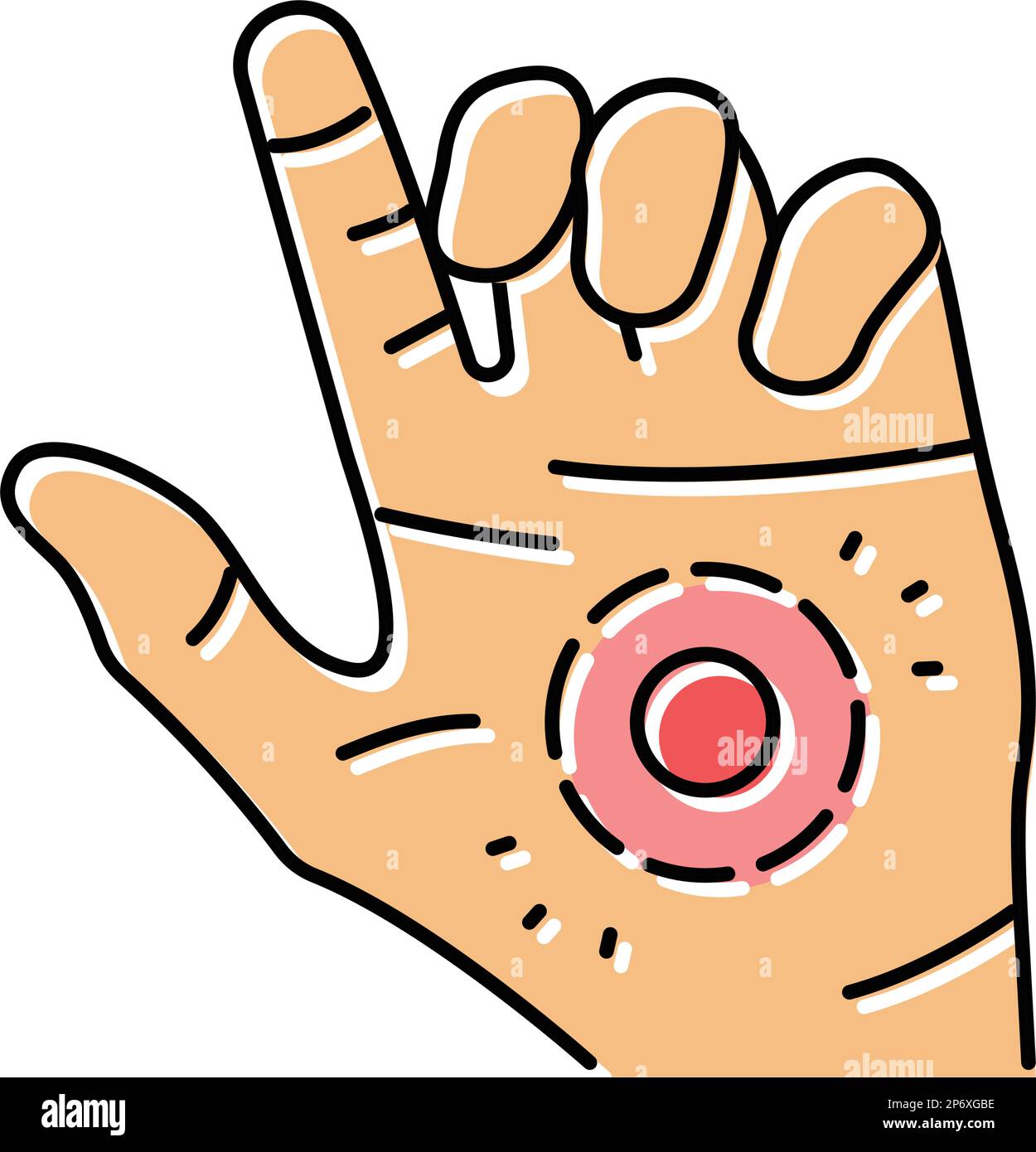 hand pain body ache color icon vector illustration Stock Vector Image ...