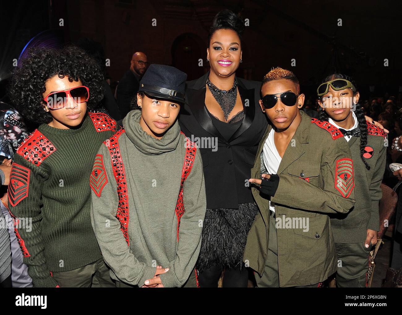 ATLANTA, GA - NOVEMBER 17: Singers Mindless Behavior and Jill Scott (C ...