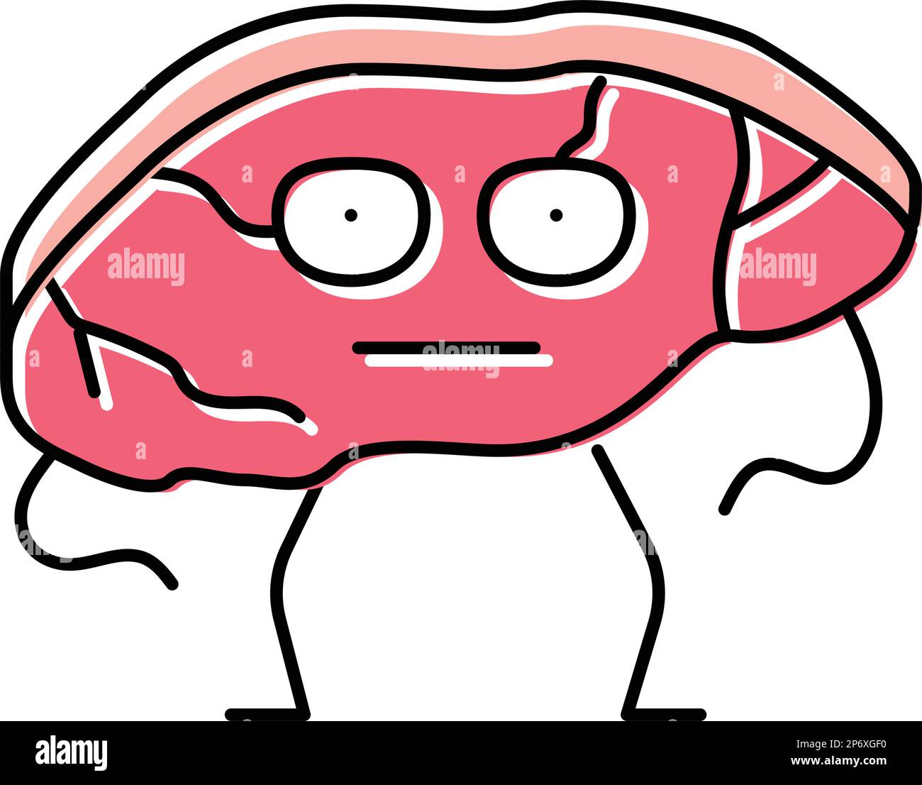 pork meat character color icon vector illustration Stock Vector Image ...