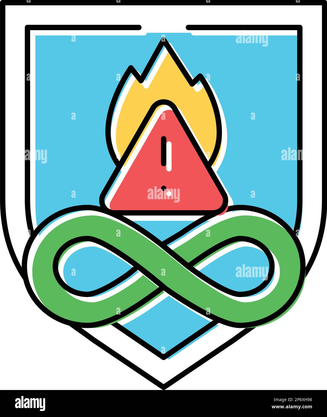 recovery crisis management color icon vector illustration Stock Vector ...