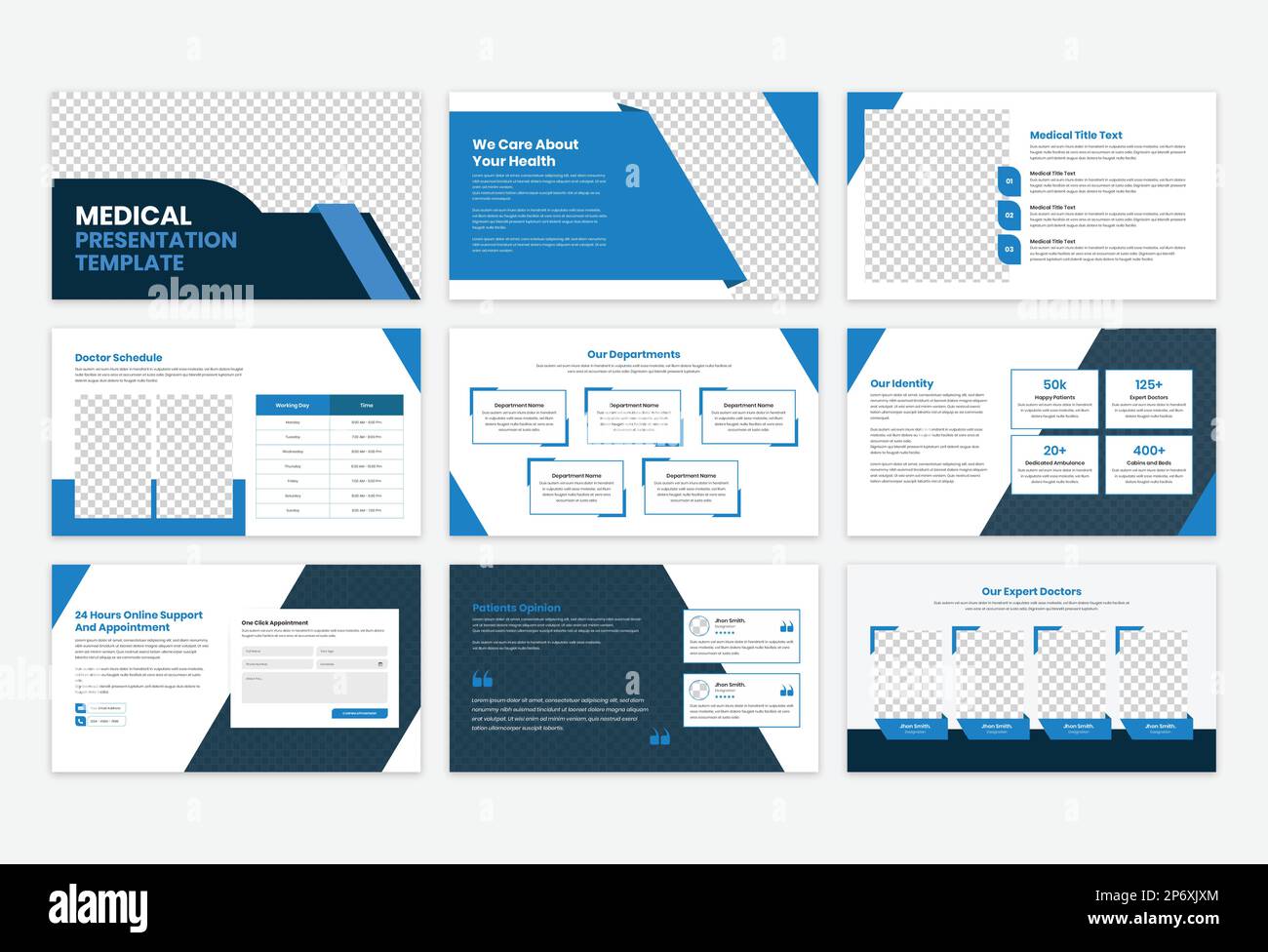 Minimalist abstract medical and hospital presentation template Stock ...