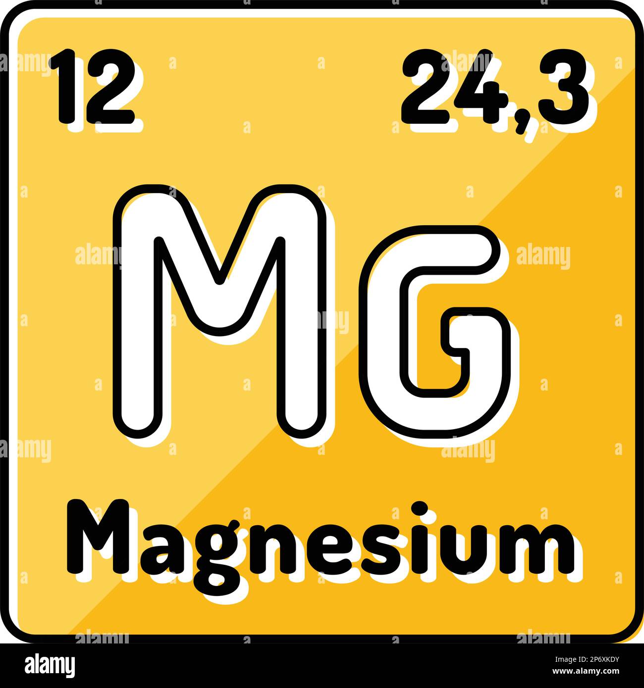 magnesium chemical element color icon vector illustration Stock Vector ...