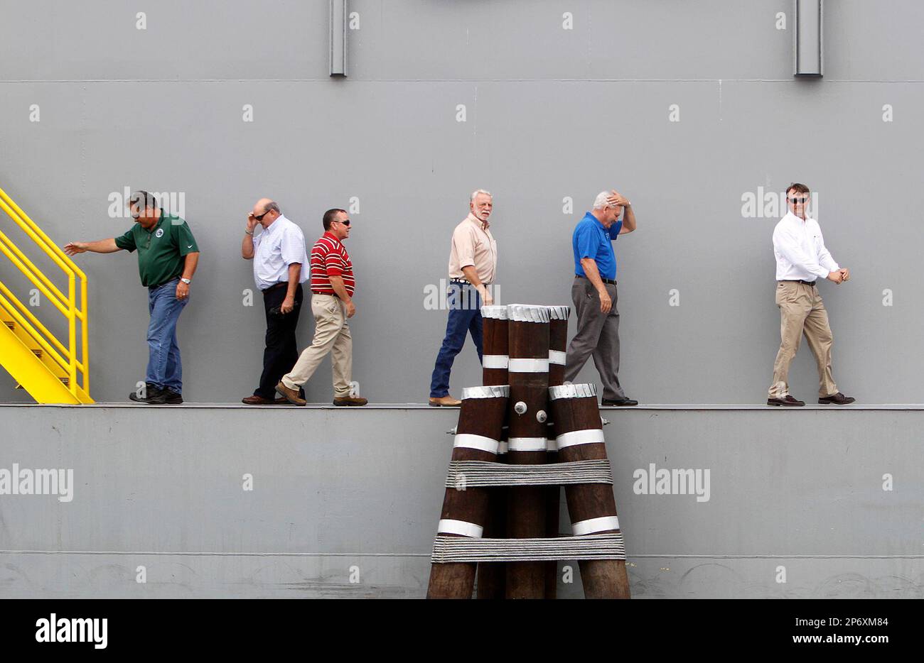 Ceremony-goers tour the newly finished Willis J. Henry Bush Canal ...