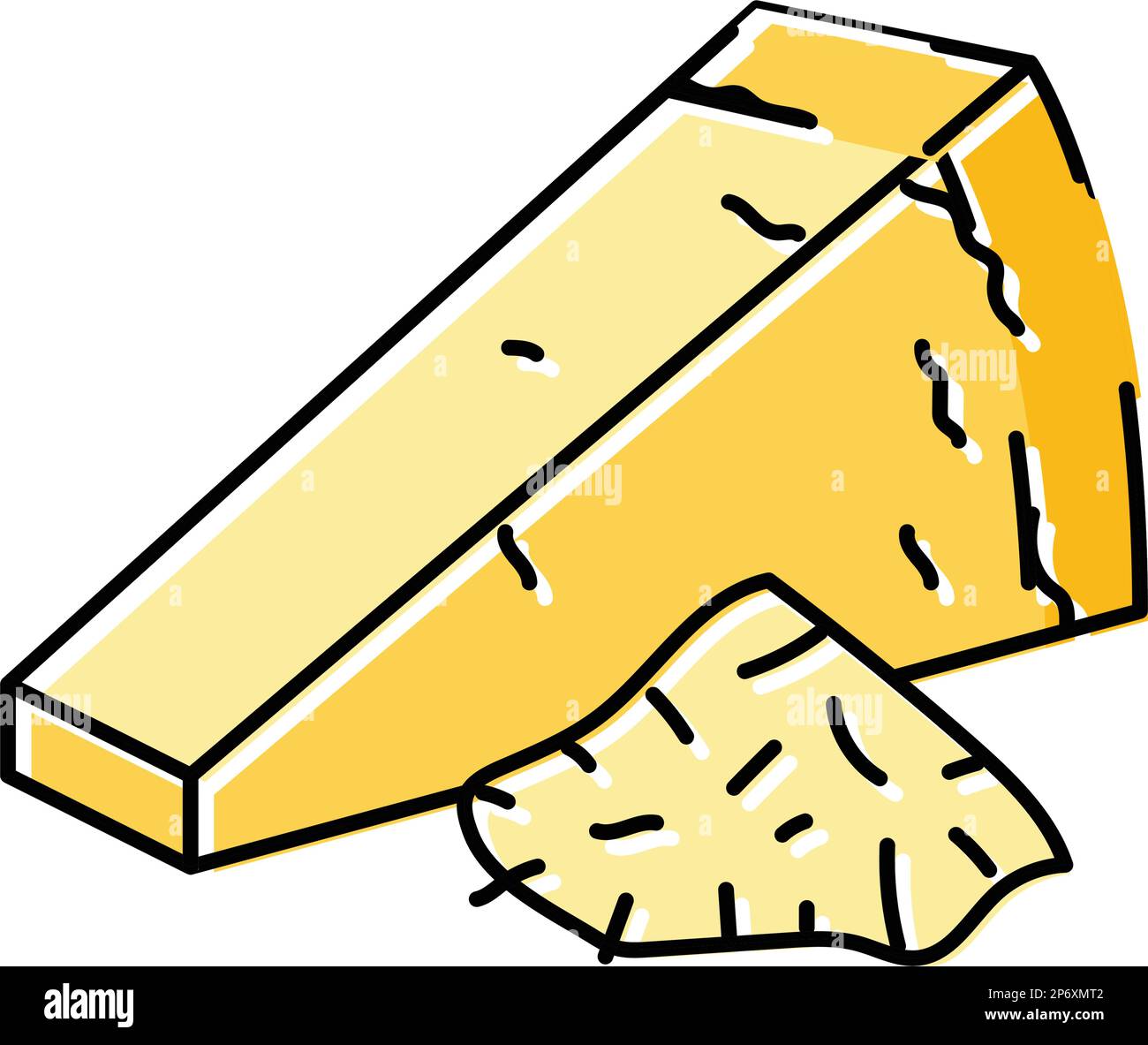 parmesan cheese food slice color icon vector illustration Stock Vector ...