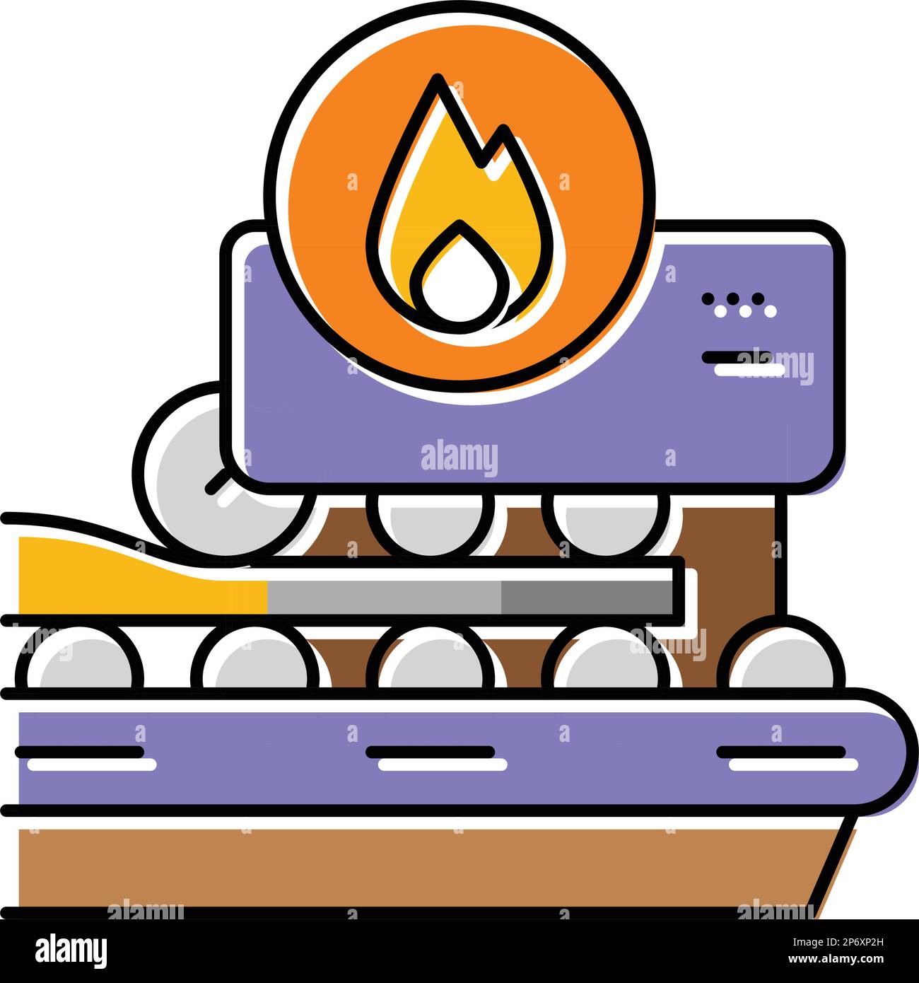 Iron rolling machine Stock Vector Images - Alamy