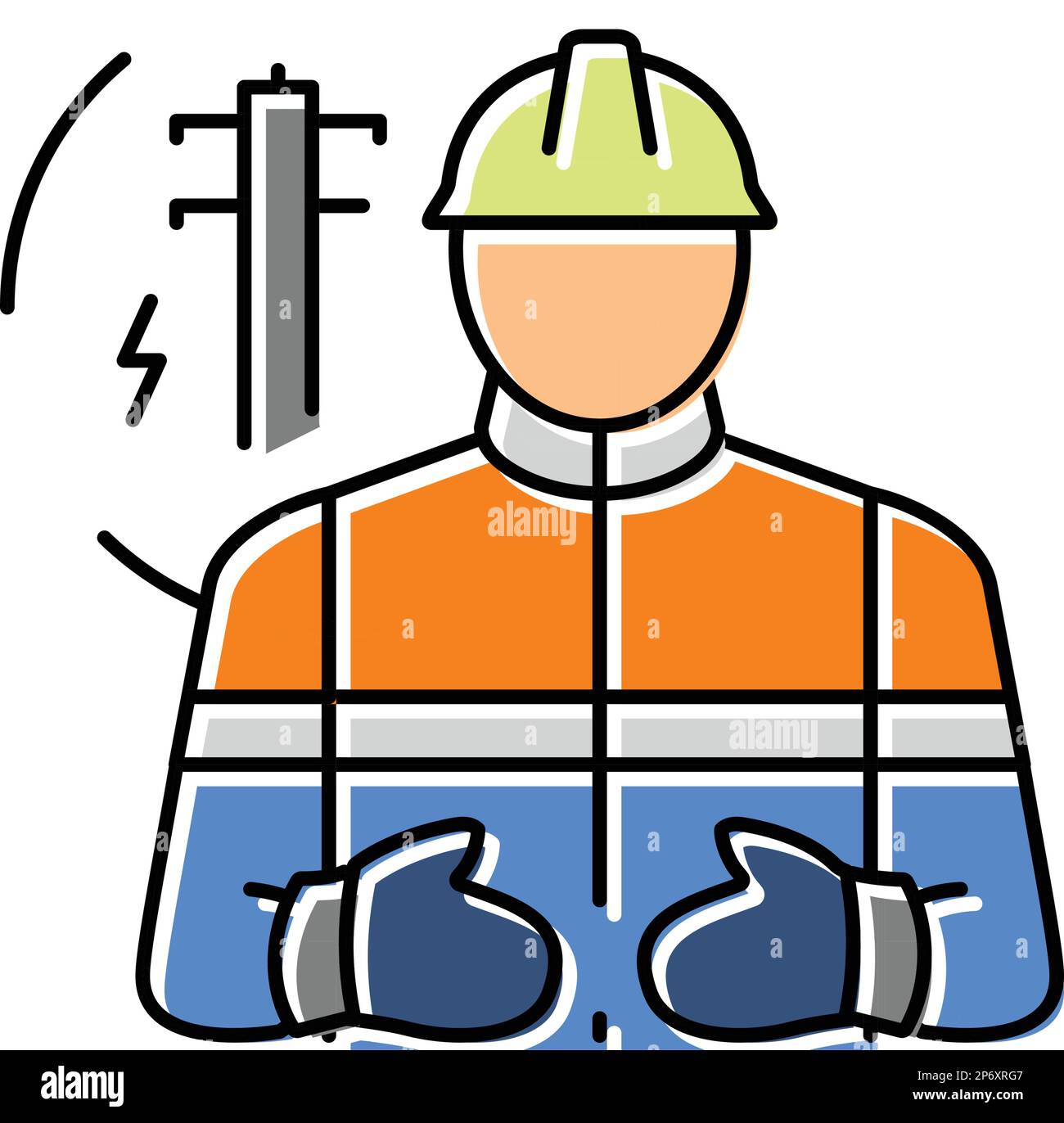 line installer repairer color icon vector illustration Stock Vector ...