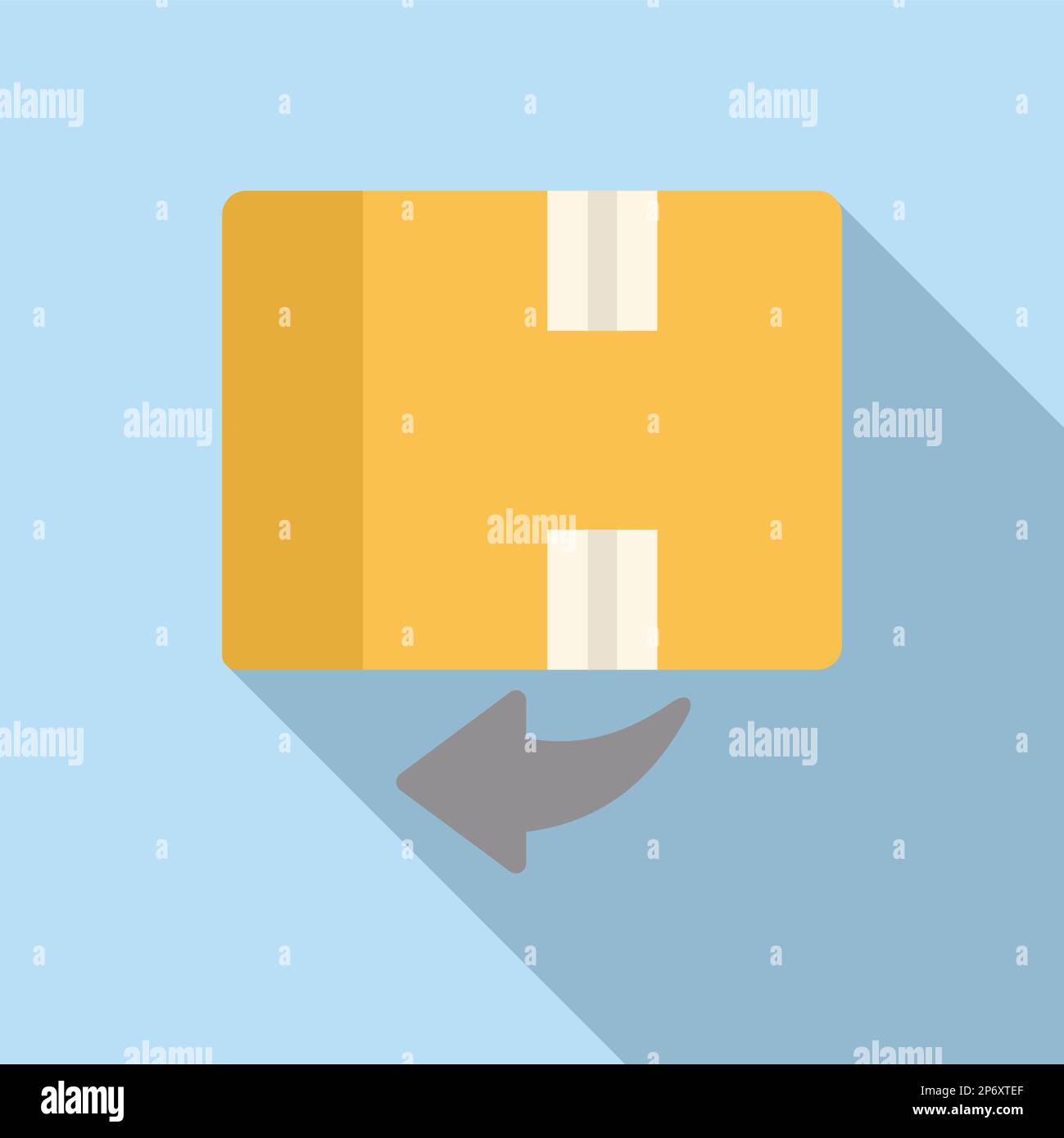 Return box icon flat vector. Cargo money. Parcel exchange Stock Vector ...