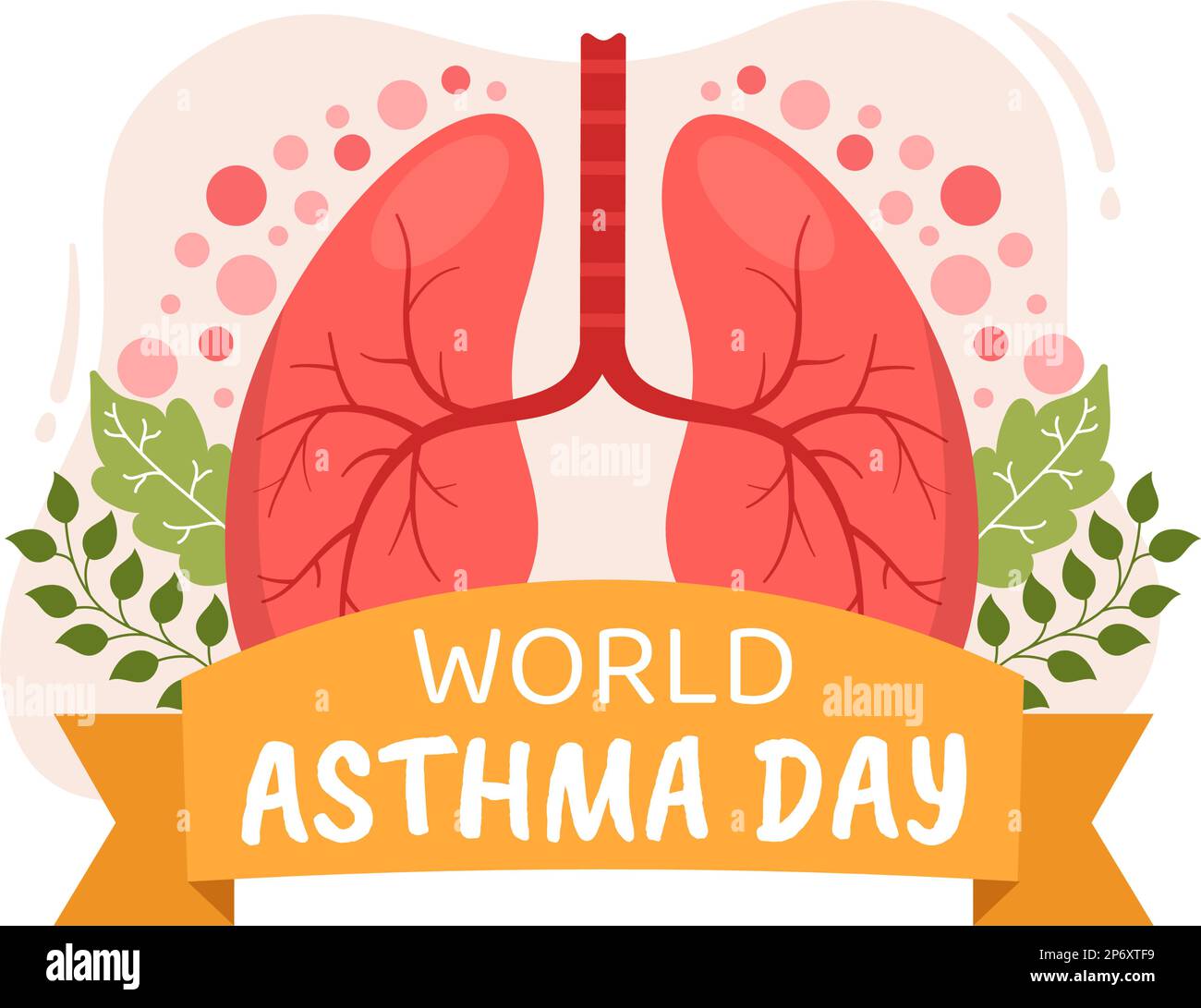 World Asthma Day on May 2 Illustration with Inhaler and Health ...