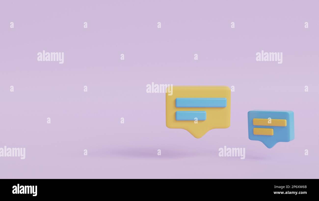 Speech bubbles.Blank 3D text bubbles for business design, discussion ...