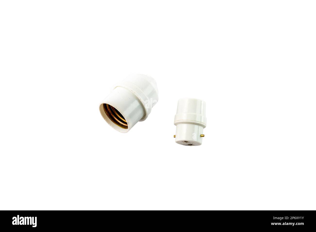 Holder with connecter adapter socket isolated on white background Stock ...