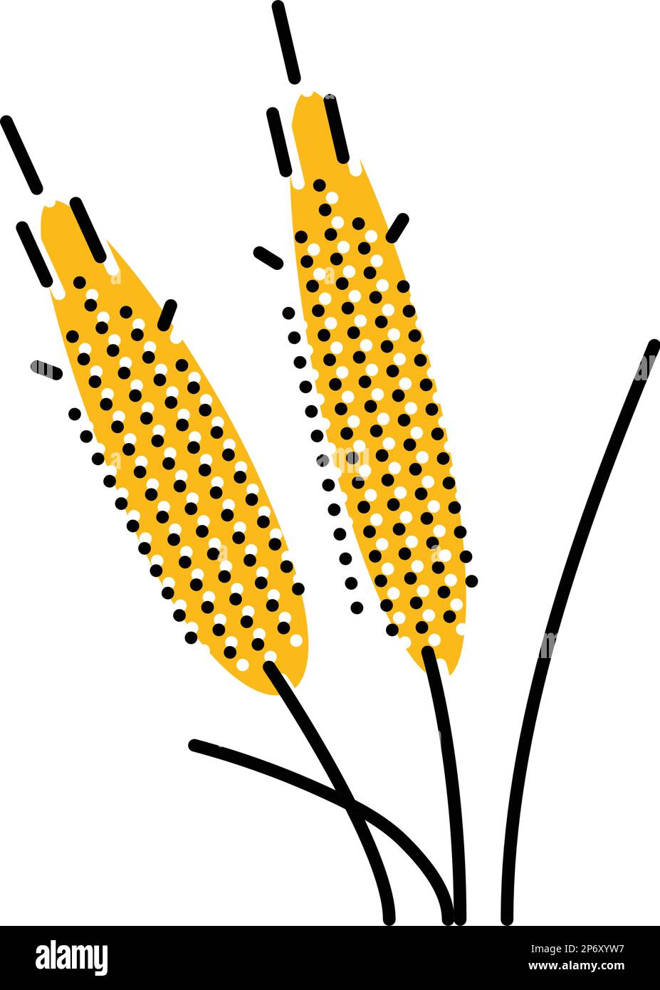 rye plant food color icon vector illustration Stock Vector Image & Art ...