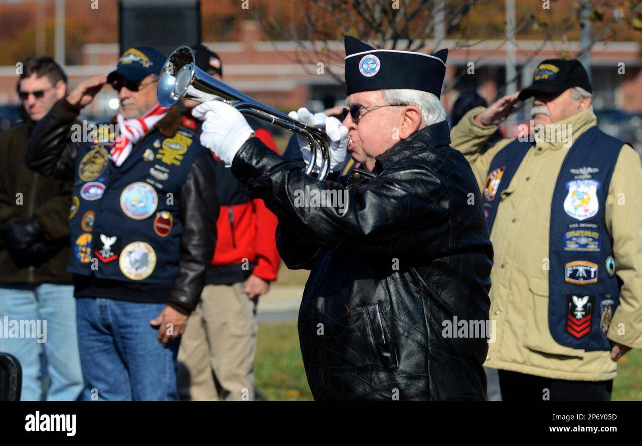Gil Boyer, a Korean War veteran from Mays Landing, N.J., plays the ...