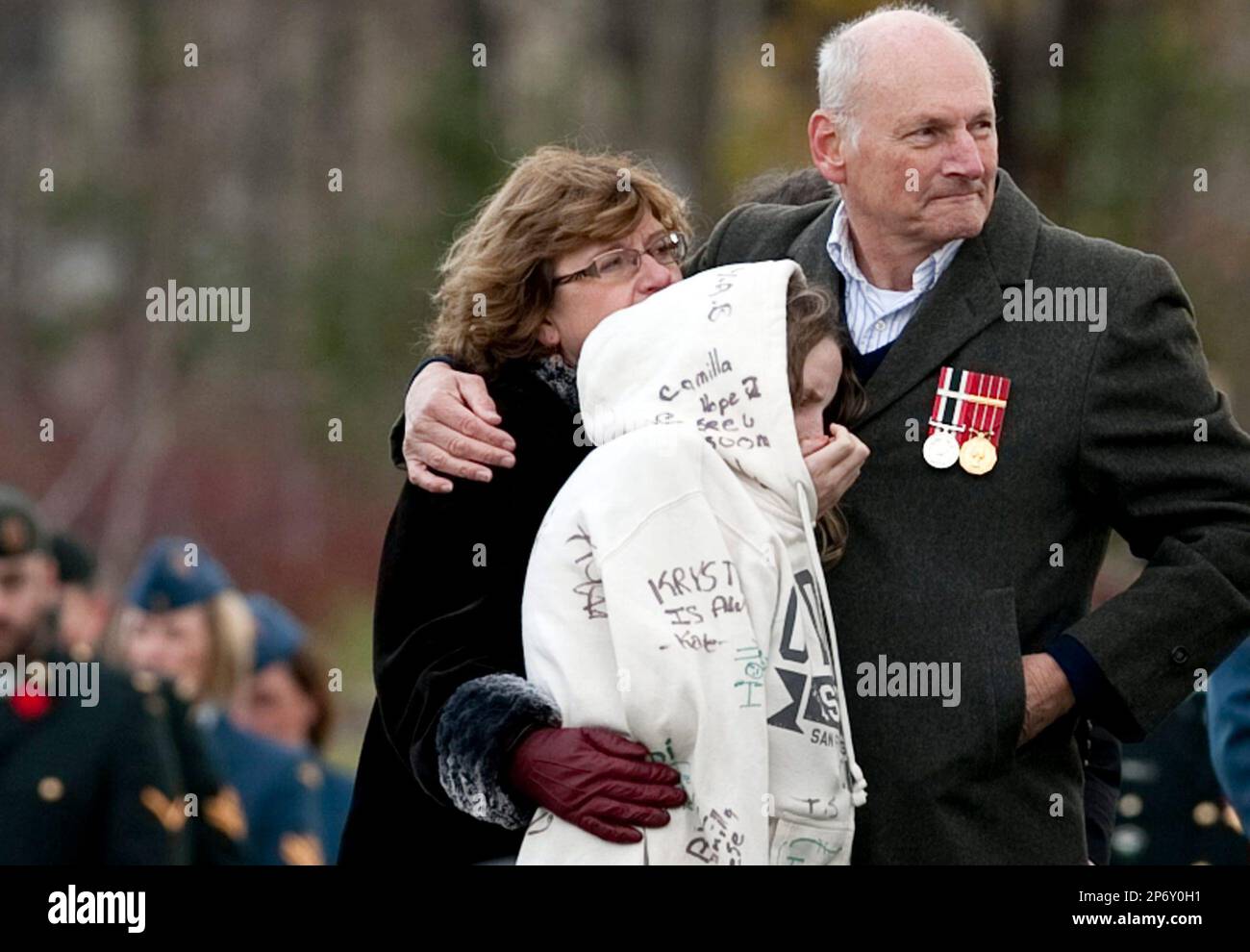 Veteran Charles O'Dale along Gillian Sullivan and daughter Krystana ...