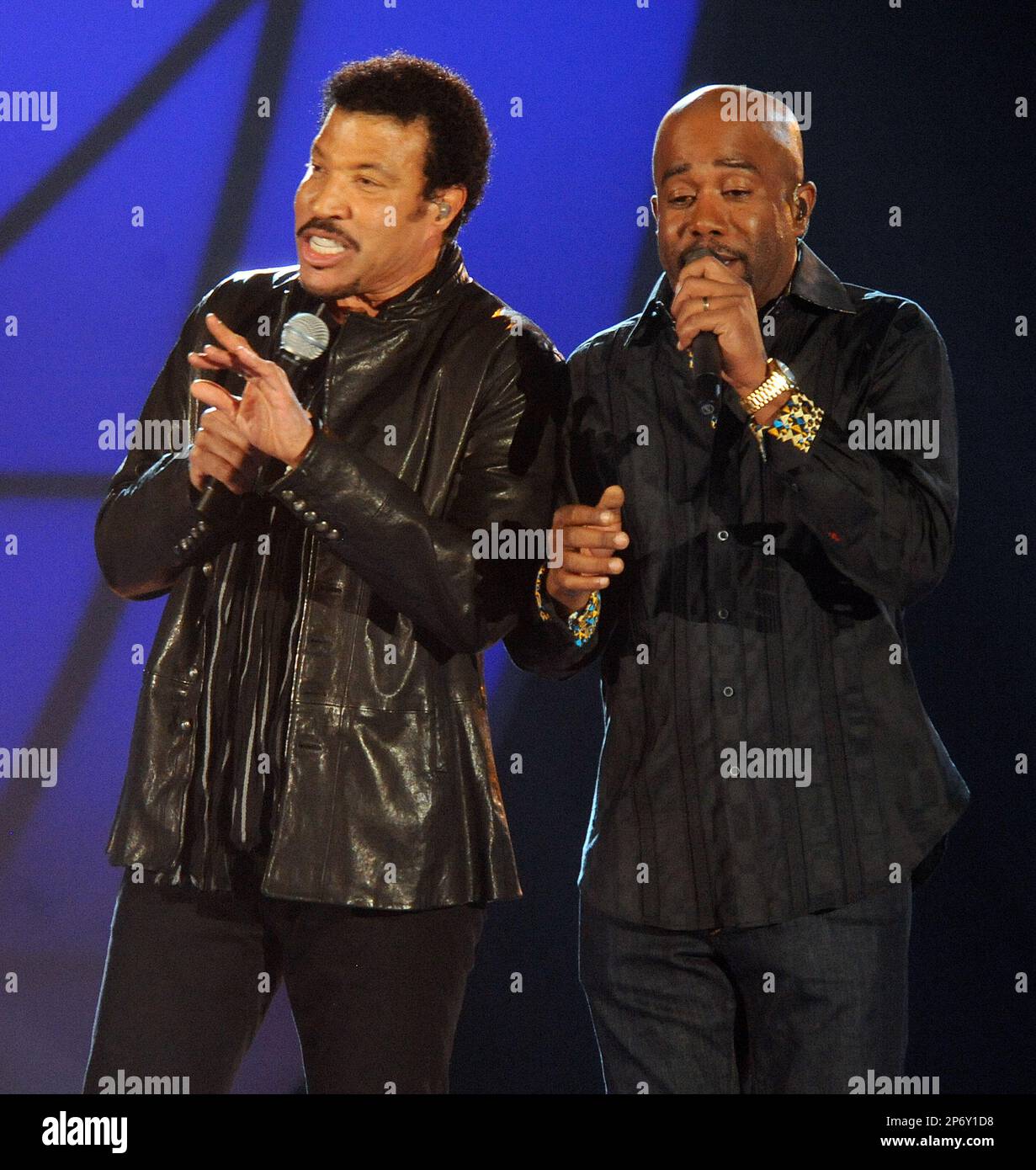 NASHVILLE, TN - NOVEMBER 9: Lionel Richie (L) and Darius Rucker appear ...