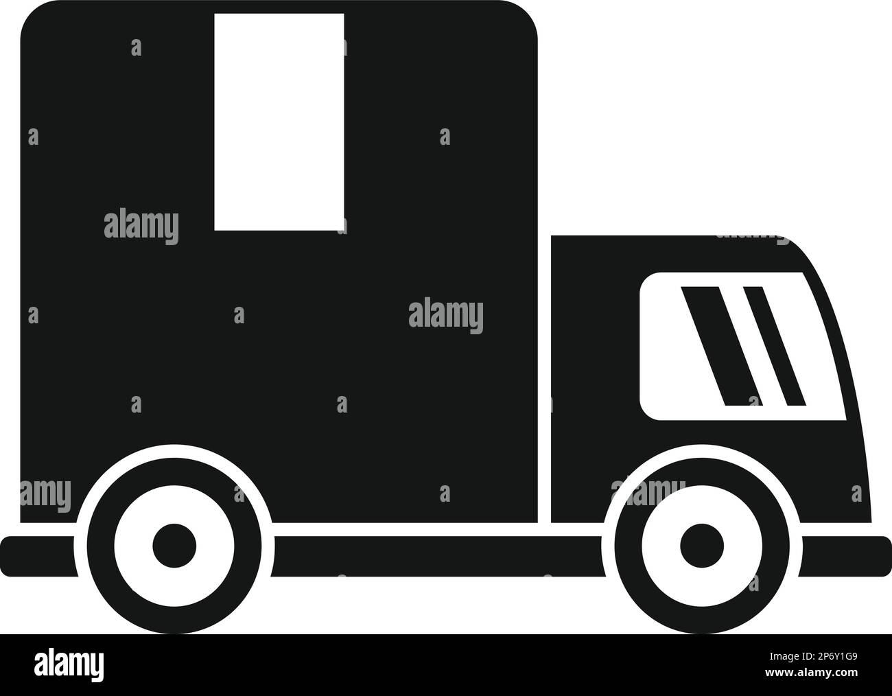 Truck return box icon simple vector. Goods product. Service shop Stock ...