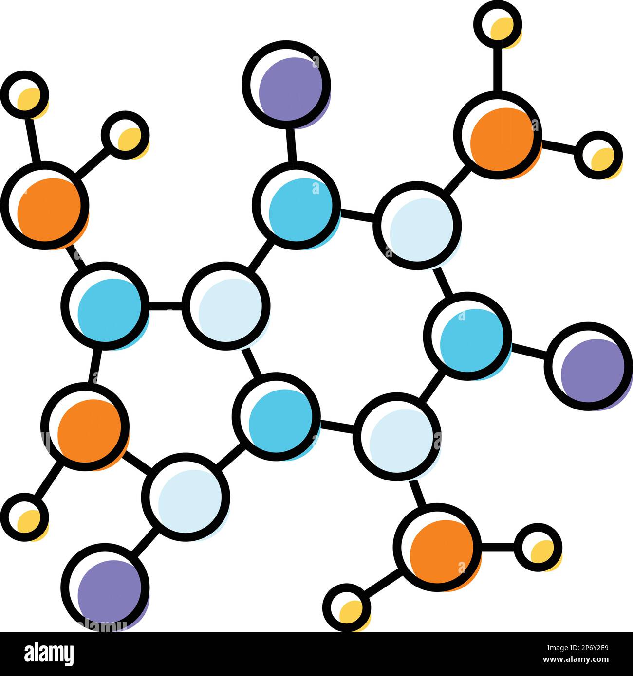 science molecular structure color icon vector illustration Stock Vector ...