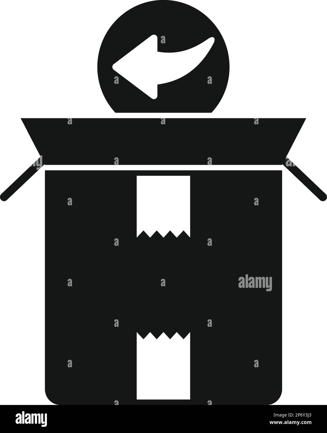 Return stock box icon simple vector. Parcel delivery. Web app Stock ...