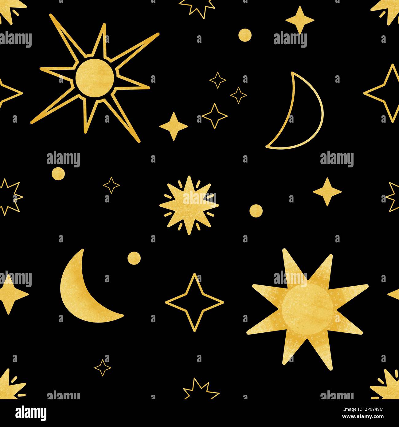 Sun Moon Star Background