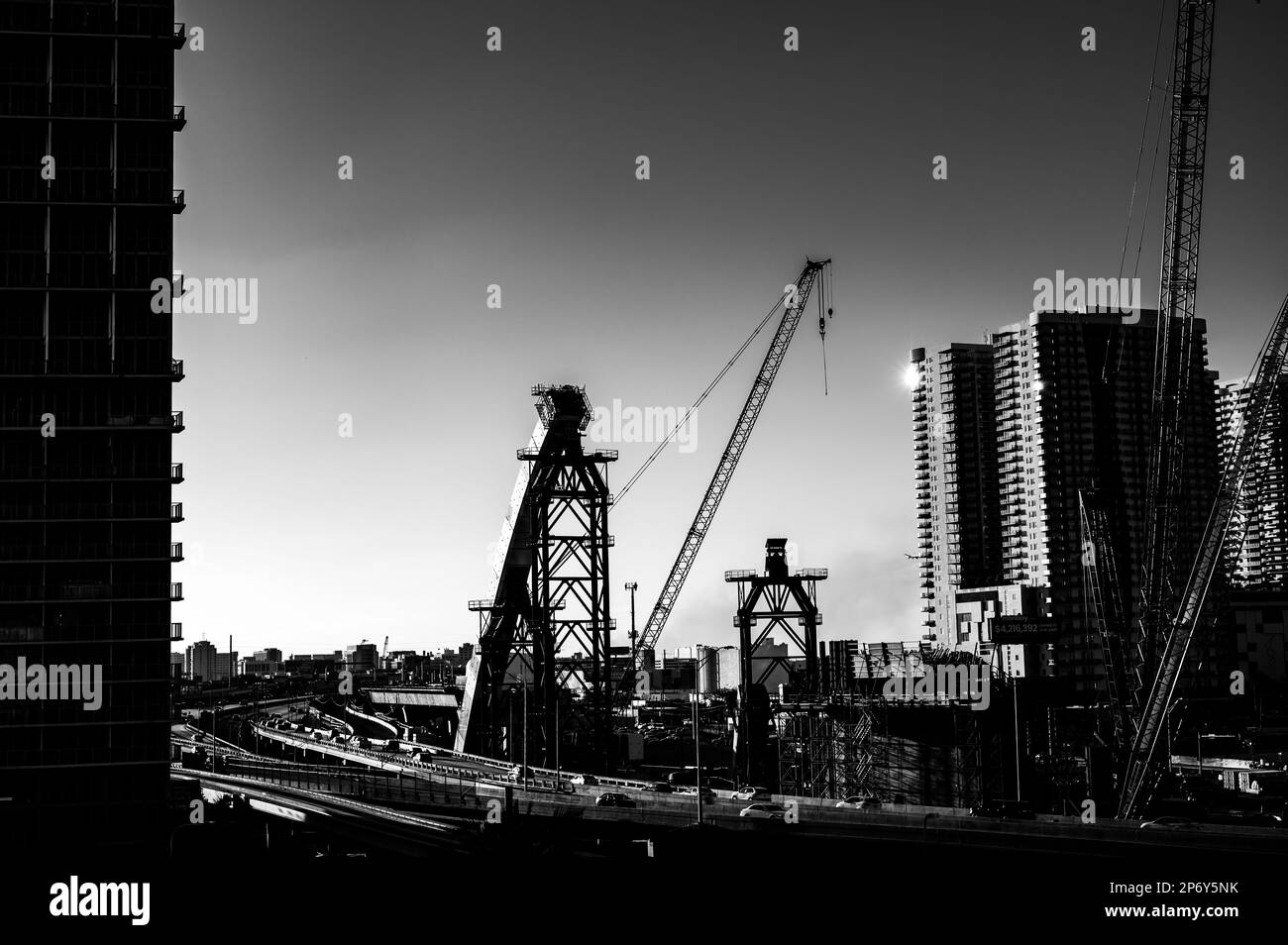 Miami, Florida, USA - 2.2023 - Section of Interstate I395 with ...
