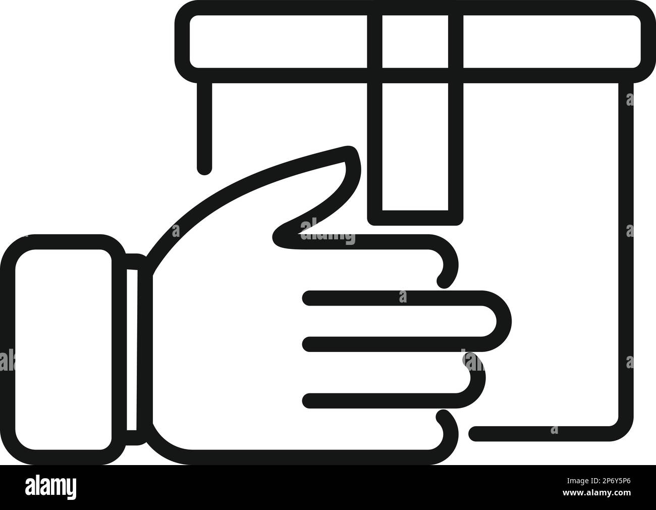 Return of goods icon outline vector. Parcel delivery. Shop service ...