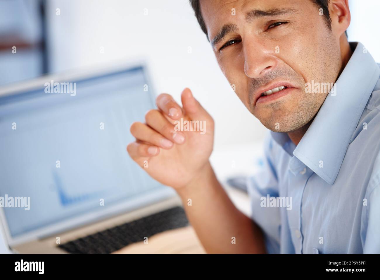 Men need a shoulder to cry on too. a professional young man expressing ...