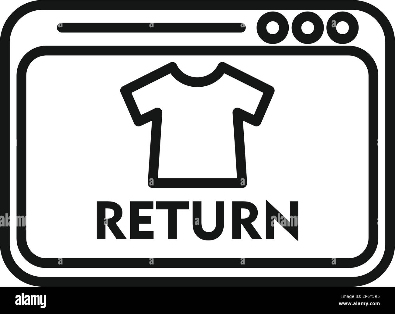 Online return cloth icon outline vector. Parcel product. Service shop ...