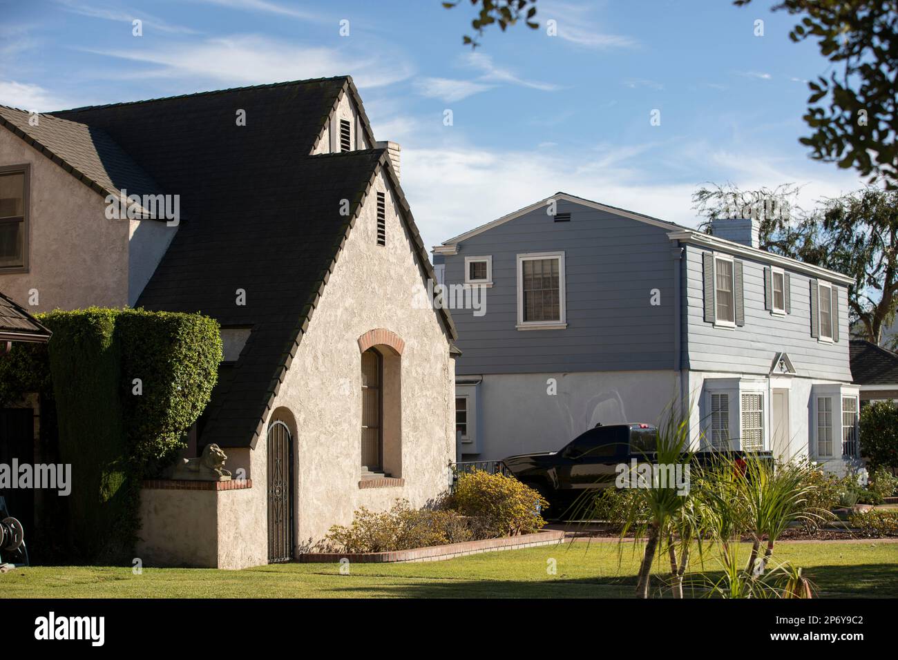 Afternoon view of a neighborhood in Wilmington, California, USA Stock ...