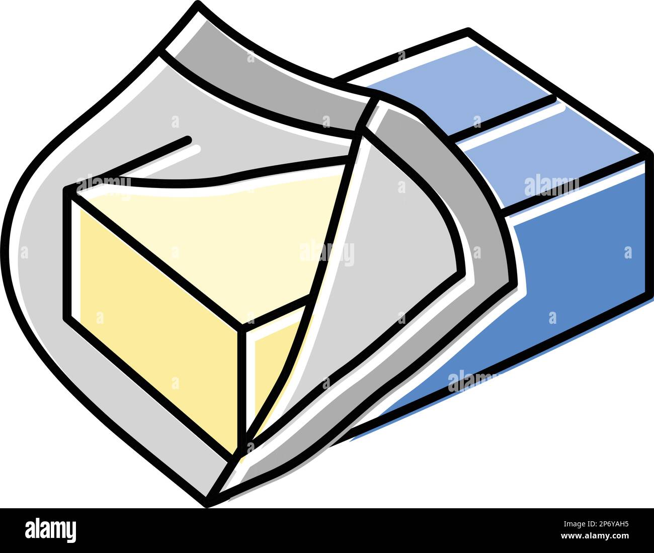 butter cheese food slice color icon vector illustration Stock Vector ...