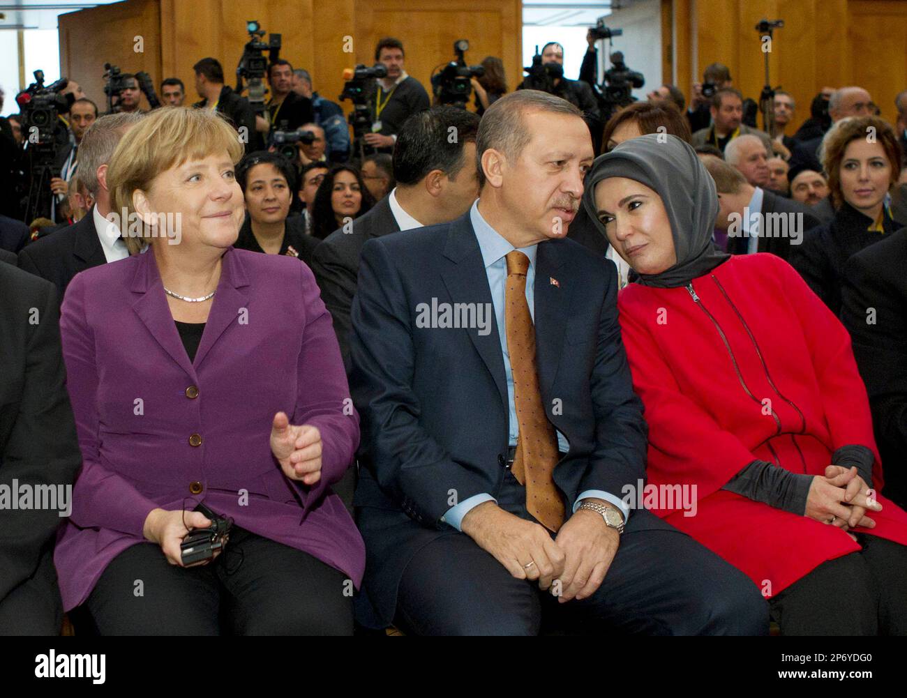 German Chancellor Angela Merkel, Turkey's Prime Minister Tayyip Erdogan ...