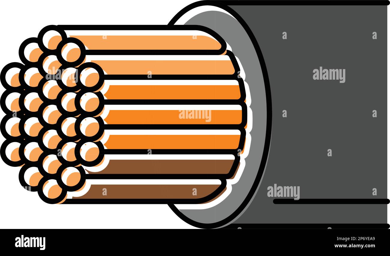 wire cable copper color icon vector illustration Stock Vector Image ...
