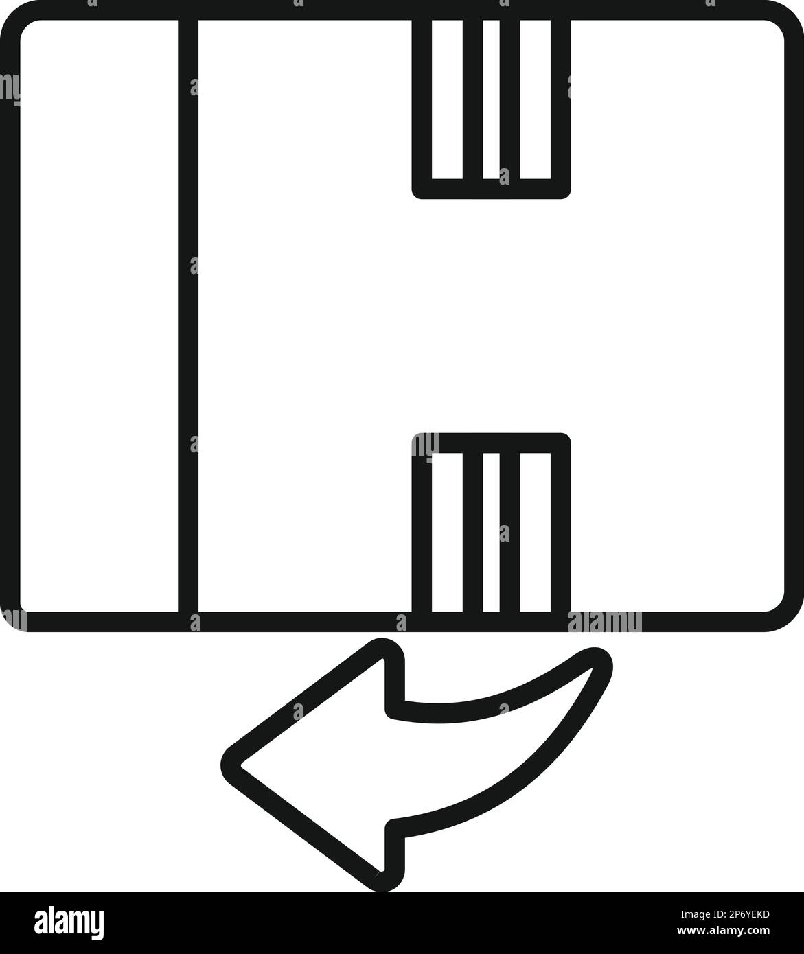 Return box icon outline vector. Cargo money. Parcel exchange Stock ...